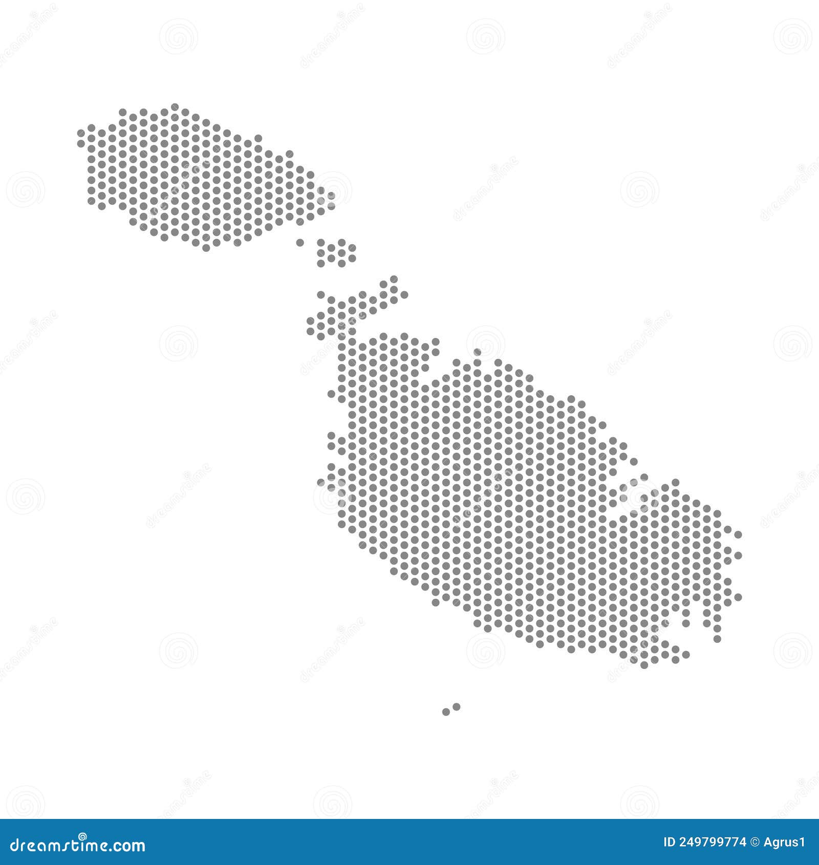 Vector Illustration Of Dotted Map Of Malta Stock Vector Illustration