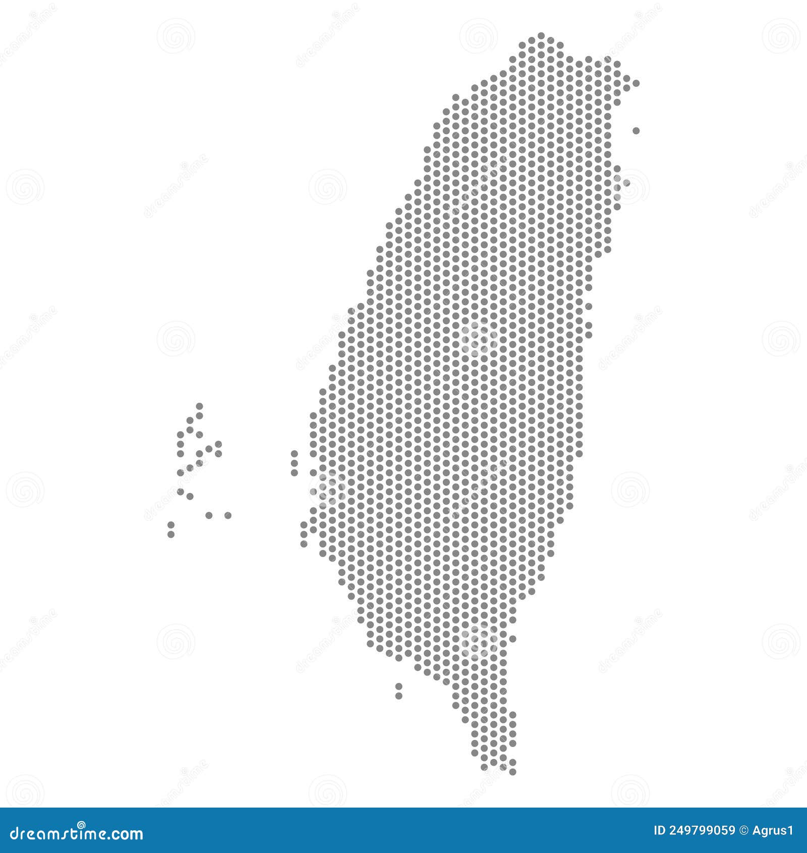 Vector Illustration Of Dotted Map Of Taiwan | CartoonDealer.com #249799059