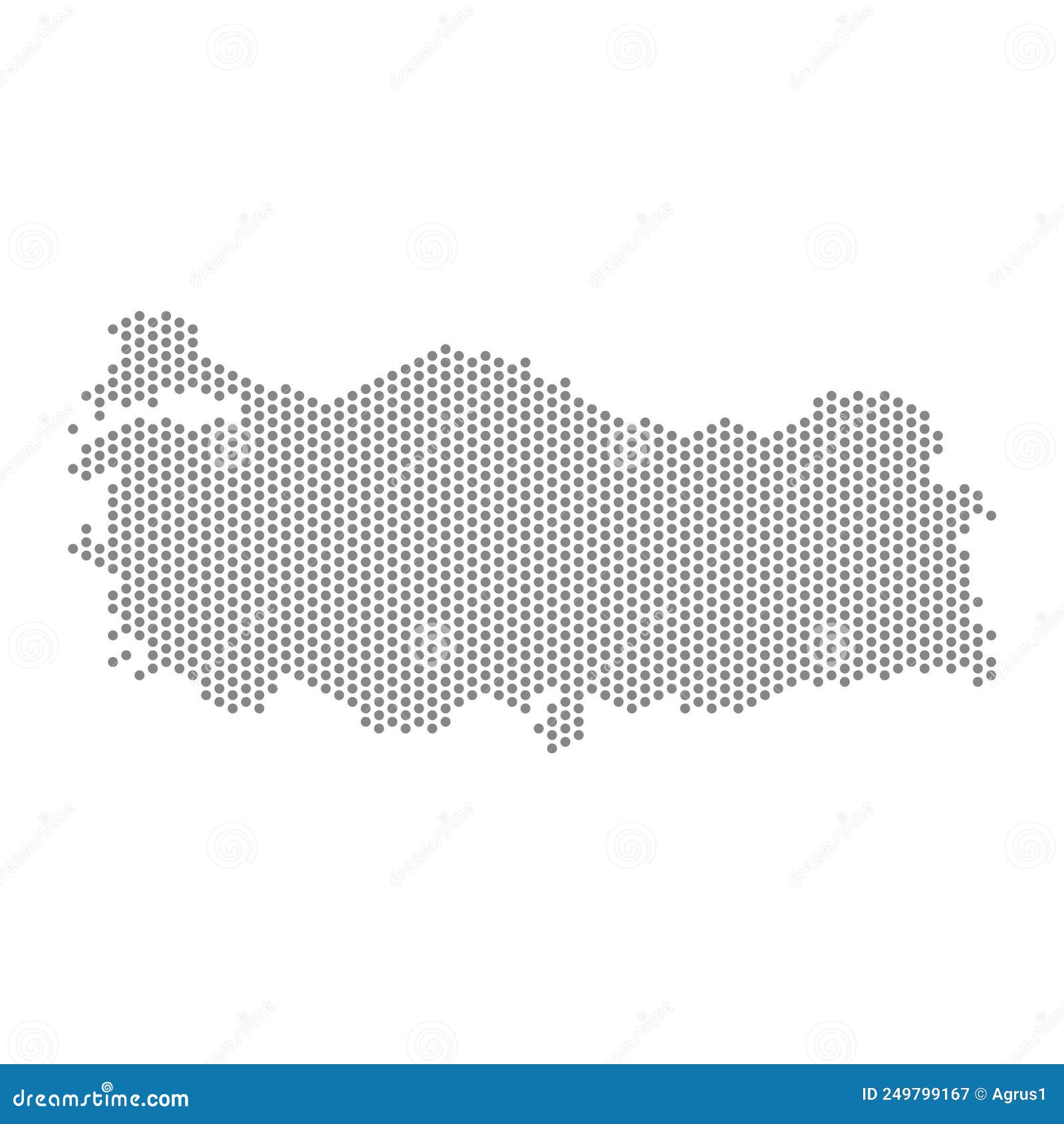 Vector Illustration of Dotted Map of Turkey Stock Vector - Illustration ...