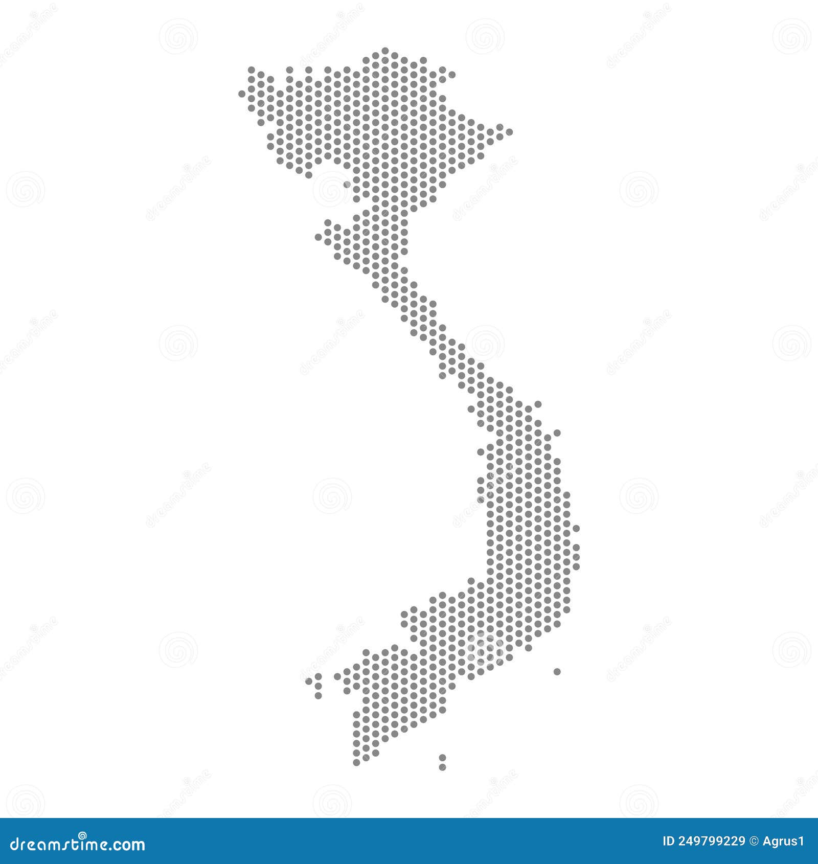 Vietnam Map Design With 3D Style. Blue Vietnam Map And National Flag ...