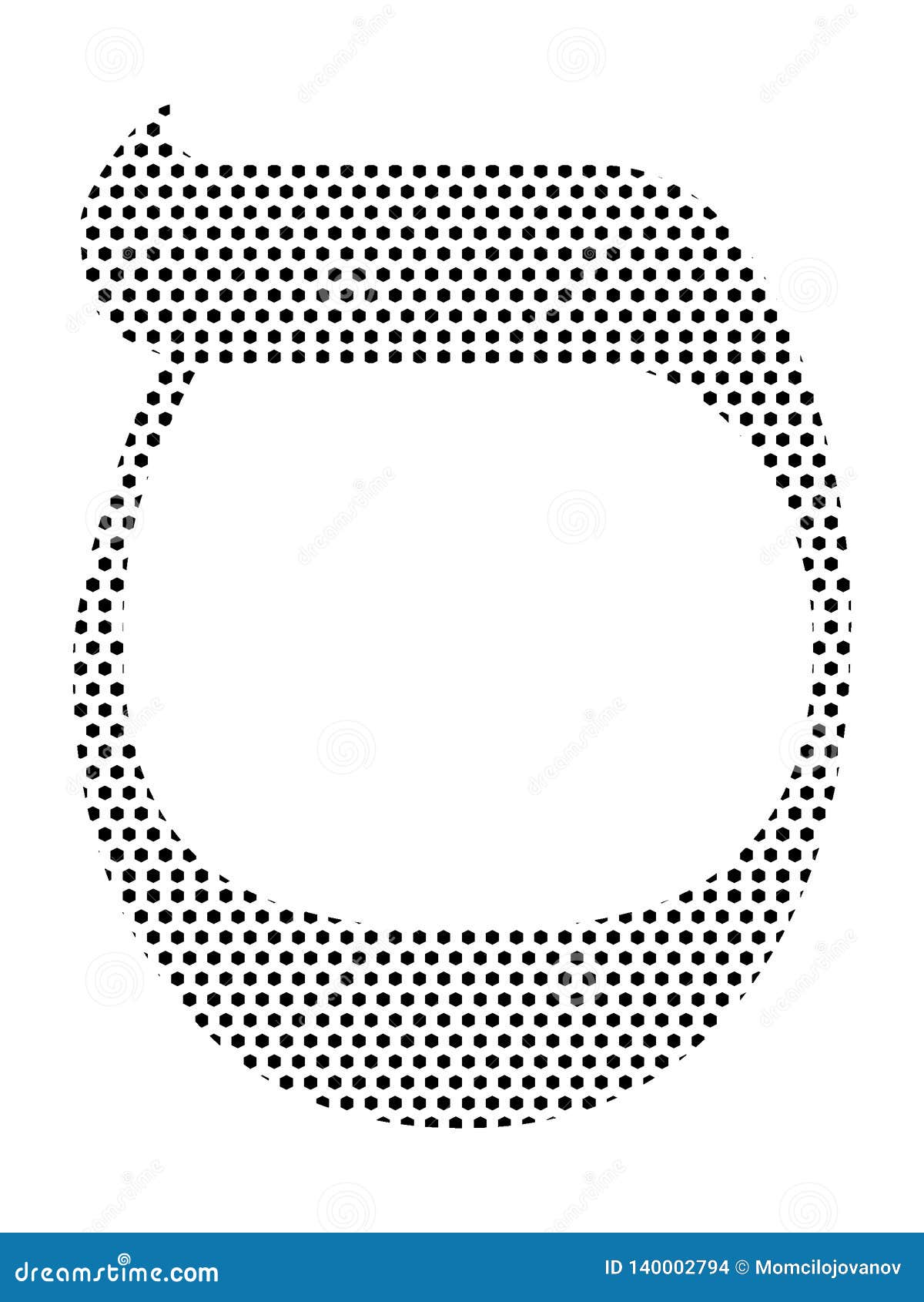 Dotted Pattern Hebrew Alphabet Letter of Samekh Stock Vector ...