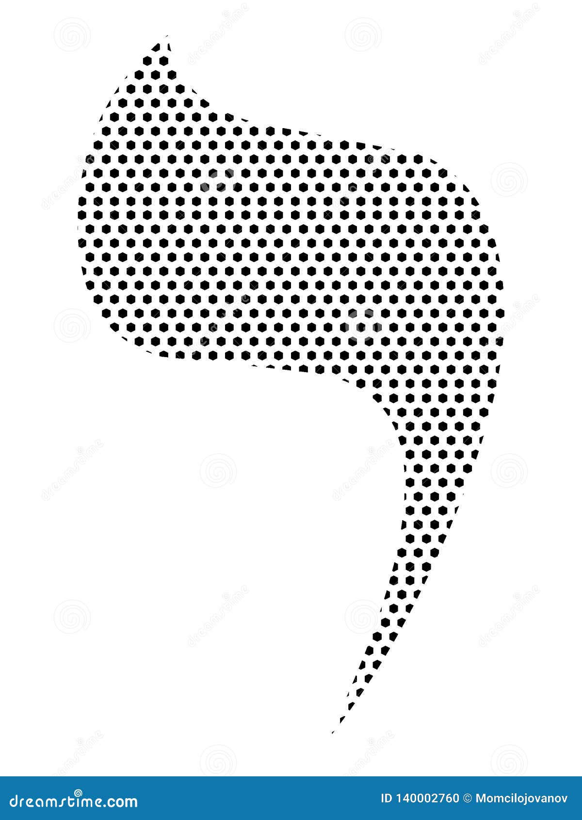 Dotted Pattern Hebrew Alphabet Letter of Yod Stock Vector ...