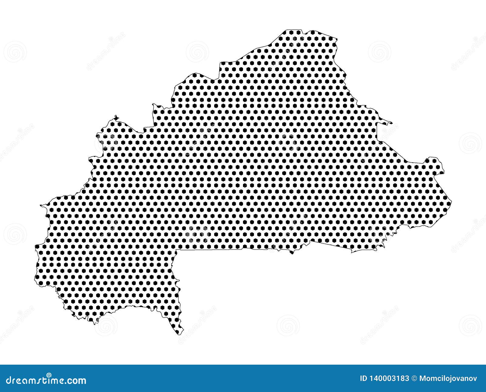 Dotted Pattern Map of Burkina Faso Stock Vector - Illustration of ...