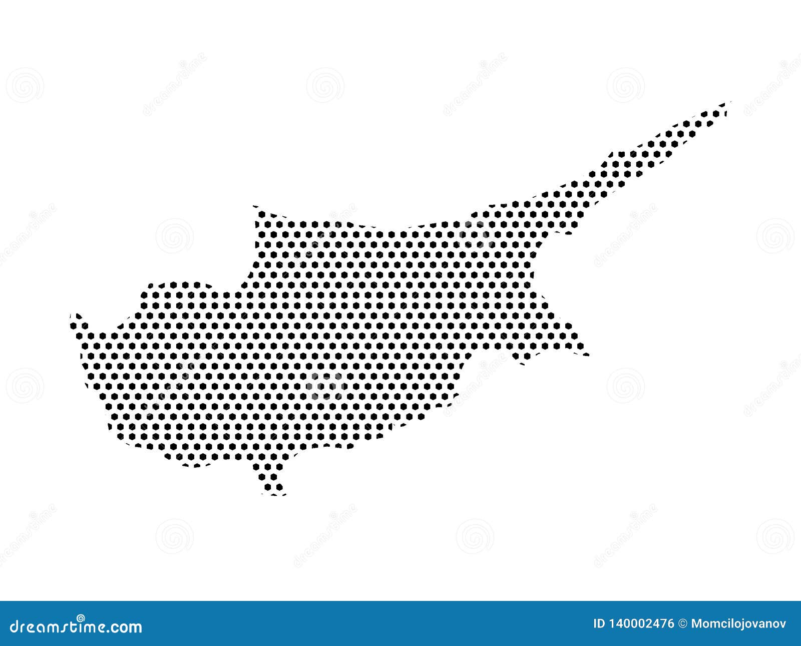 Dotted Pattern Map of Cyprus Stock Vector - Illustration of asia ...