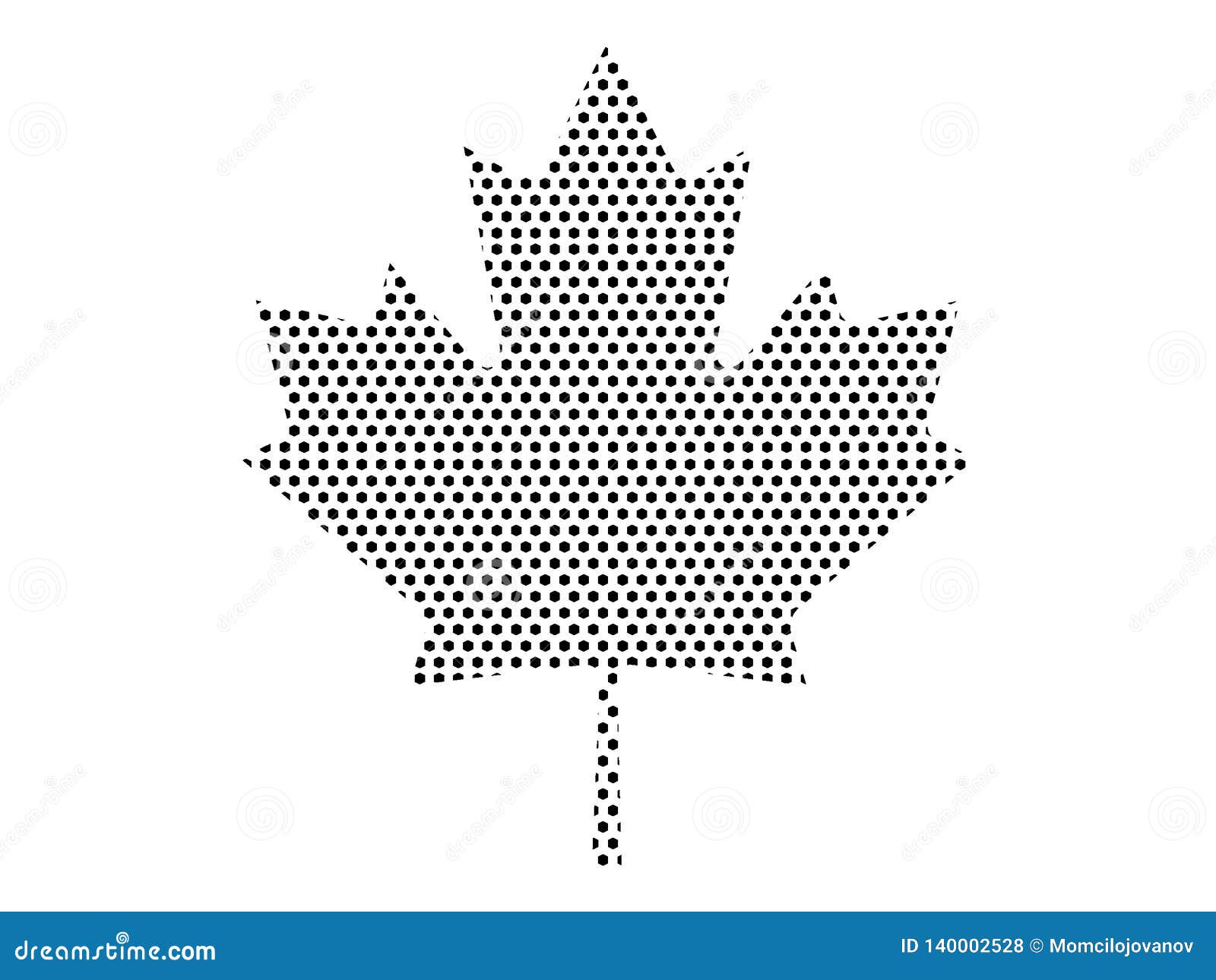 Dotted Pattern Map of Maple Leaf Stock Vector - Illustration of great ...