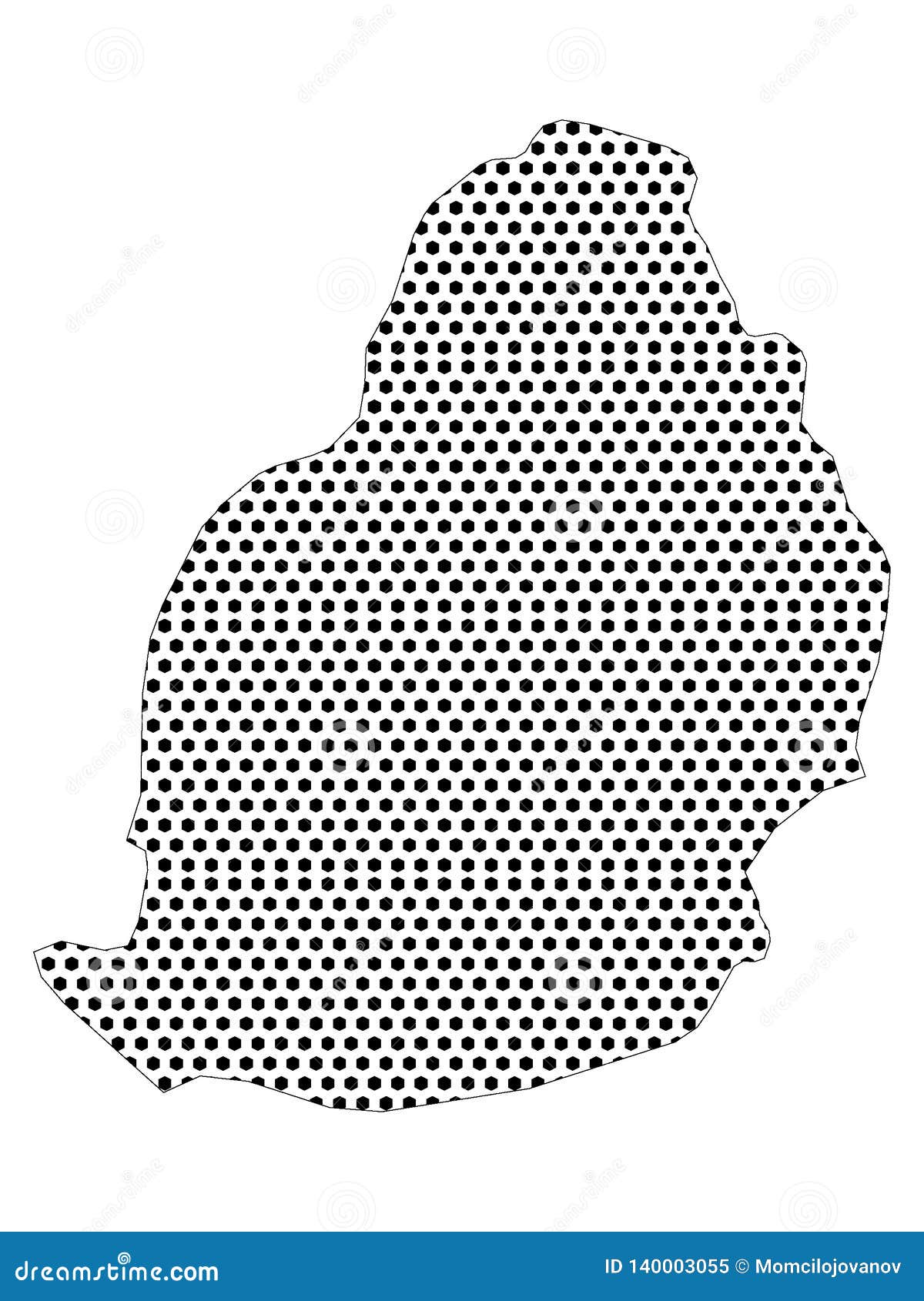 Dotted Pattern Map of Mauritius Stock Vector - Illustration of black ...