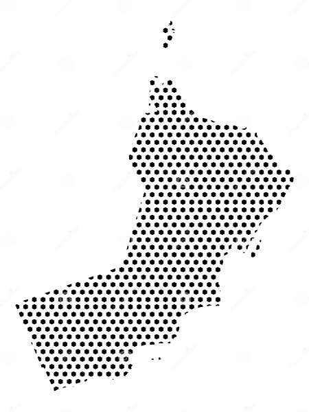 Dotted Pattern Map of Oman stock vector. Illustration of africa - 140002829