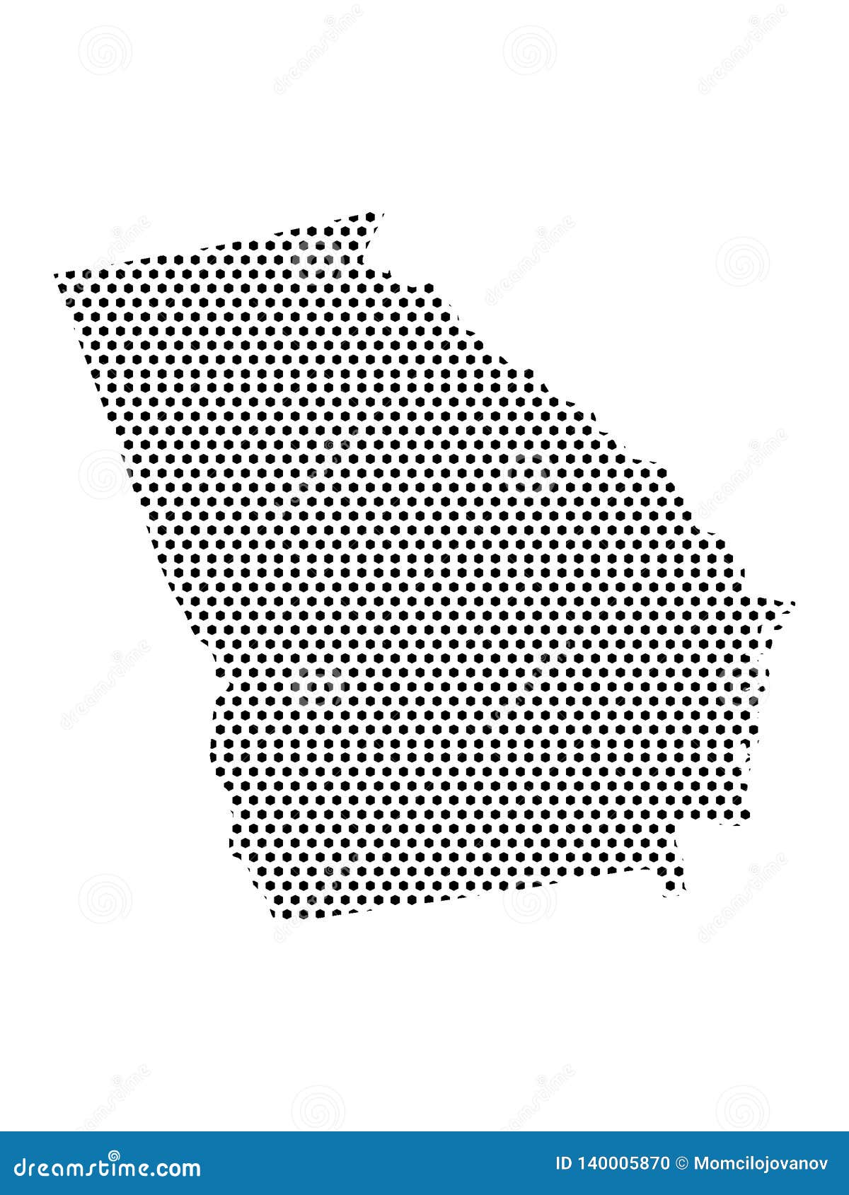 Dotted Georgia Map Cartoon Vector | CartoonDealer.com #122647407