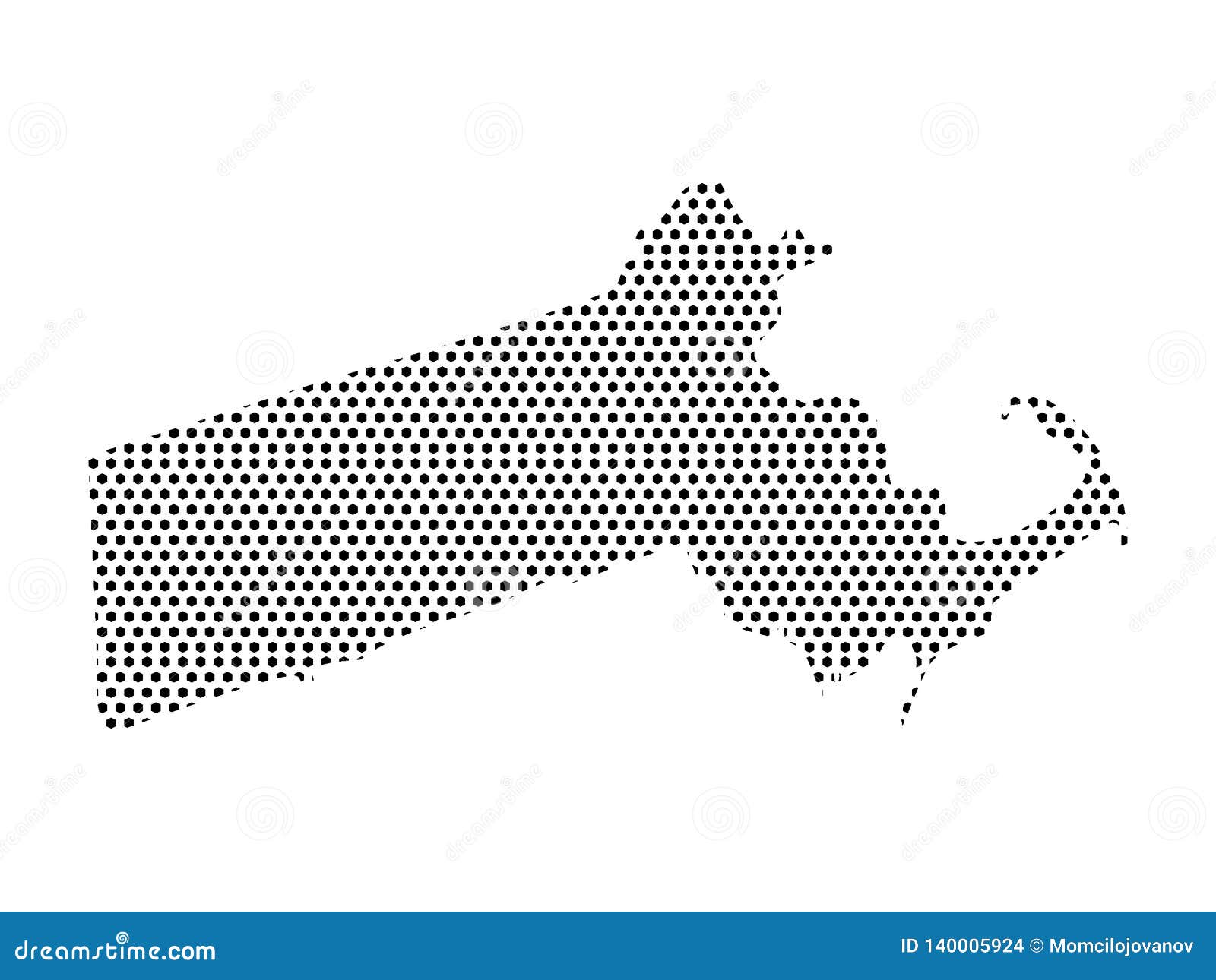 State Massachusetts Map On Transparent Background. Blank Map Of ...