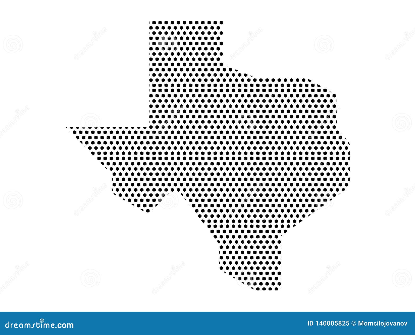Dotted Pattern Map of US State of Texas Stock Vector - Illustration of ...