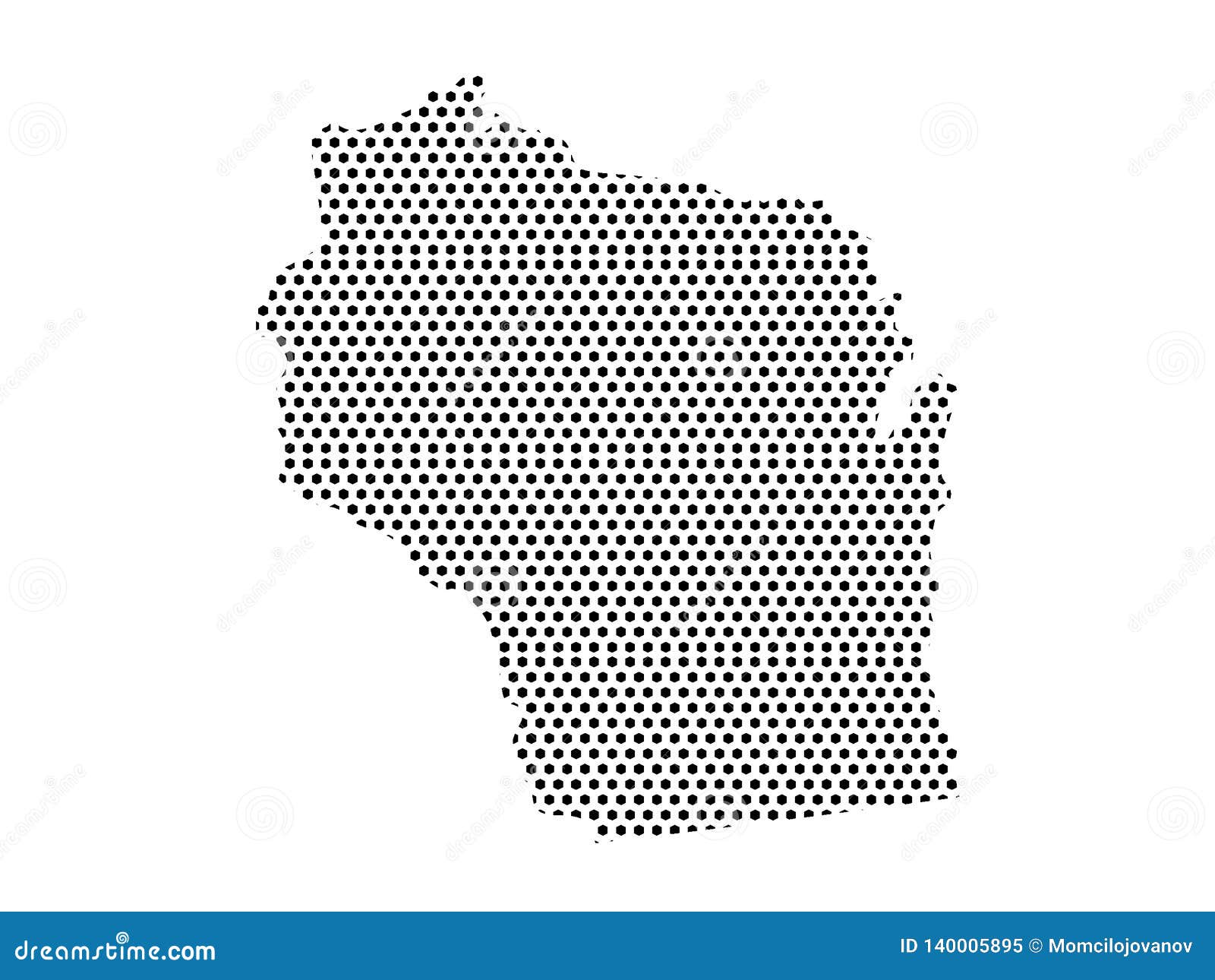 Dotted Pattern Map of US State of Wisconsin Stock Vector - Illustration ...
