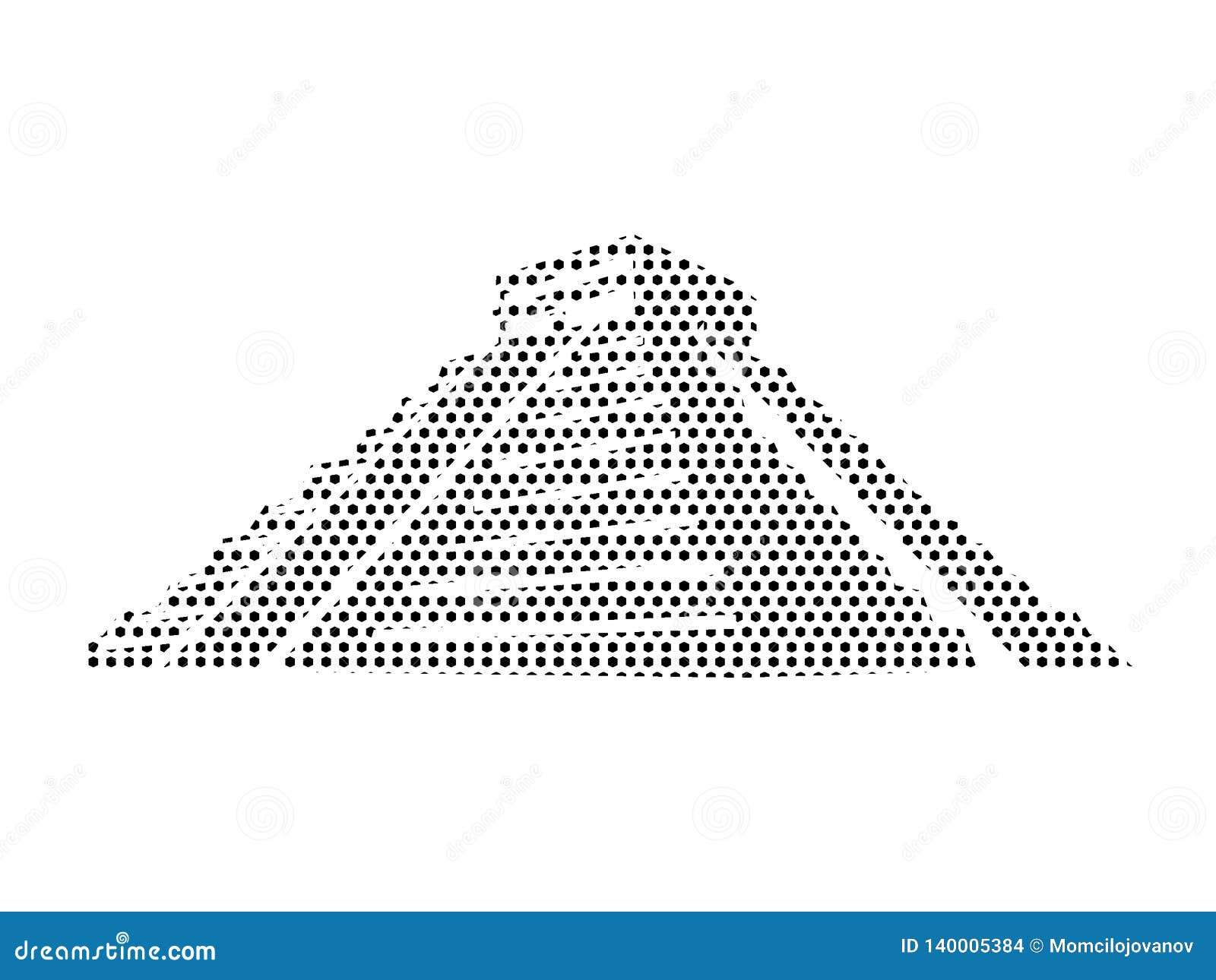 Dotted Pattern Picture of an Aztecs Pyramid Stock Vector - Illustration ...