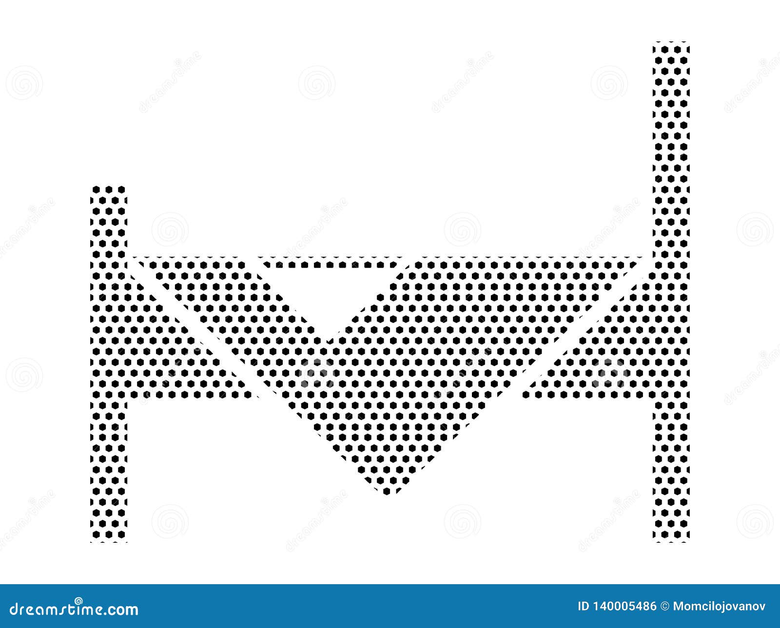 Dotted Pattern Picture of a Bed Stock Vector - Illustration of trees ...