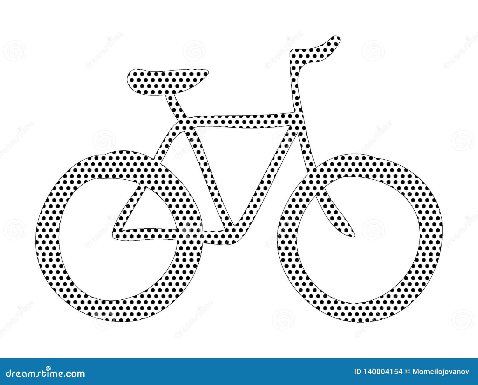 Dotted Pattern Picture of a Bicycle Stock Vector - Illustration of ...
