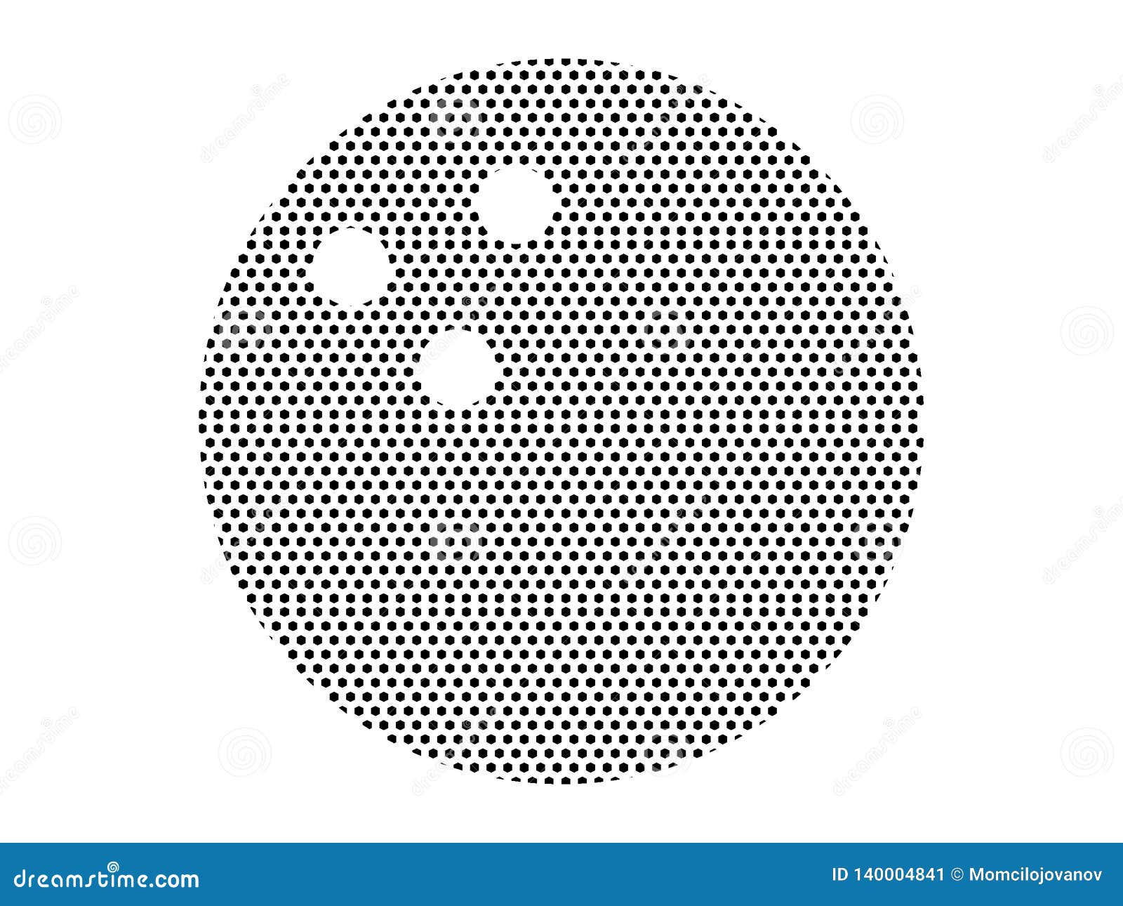 Dotted Pattern Picture of a Bowling Ball Stock Vector - Illustration of ...