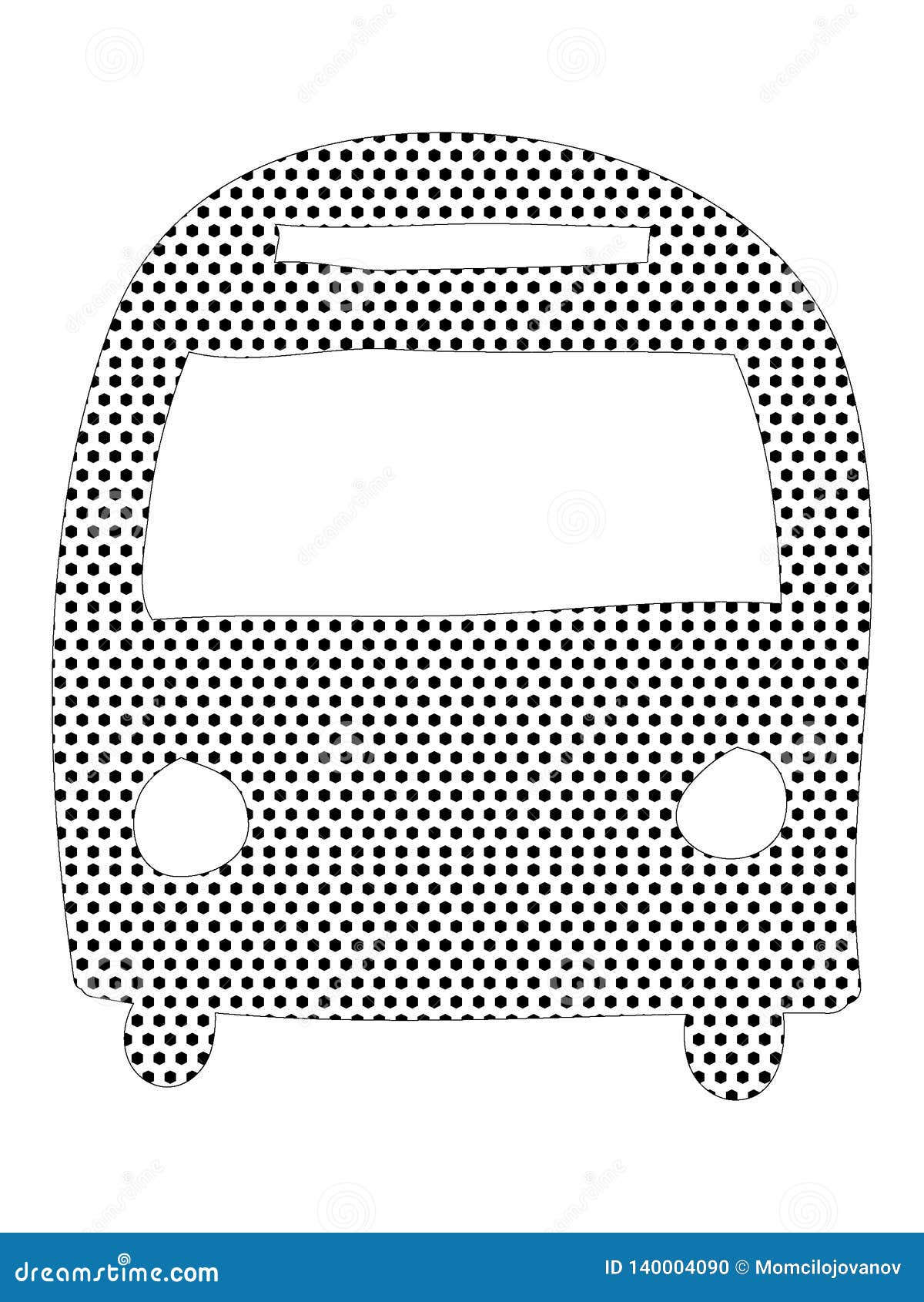 Dotted Pattern Picture of a Bus Stock Vector - Illustration of tractor ...