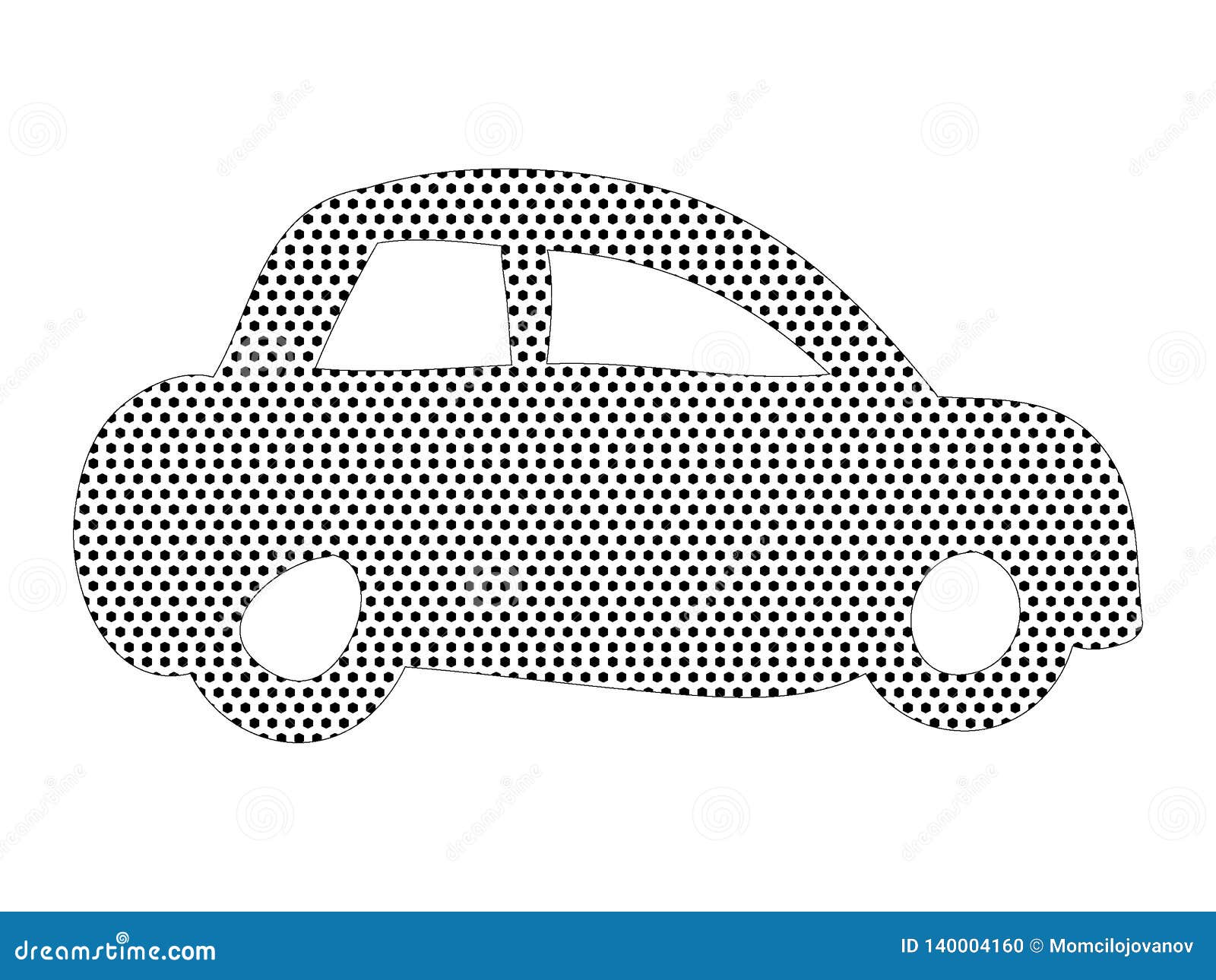 Dotted Pattern Picture of a Car Stock Vector - Illustration of airport ...