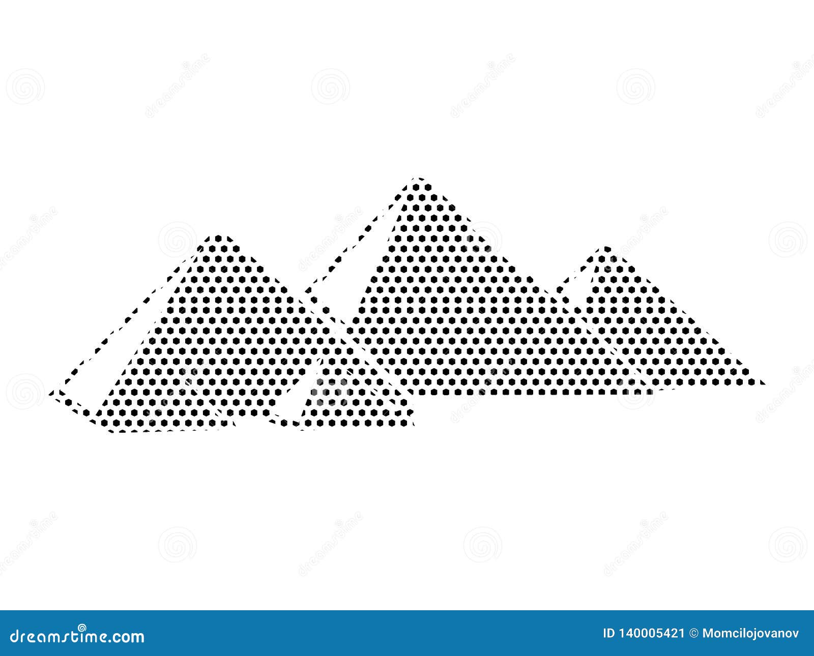 Dotted Pattern Picture of the Egypt Pyramids Stock Vector ...