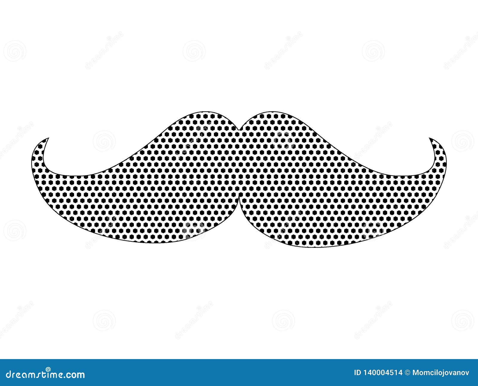 Dotted Pattern Picture of a Hipster Mustaches Stock Vector ...