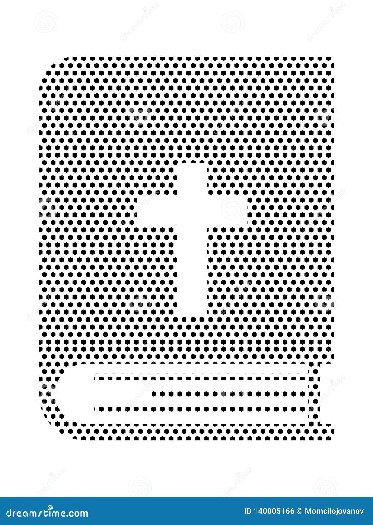 Dotted Pattern Picture of a Holy Bible Stock Vector - Illustration of ...
