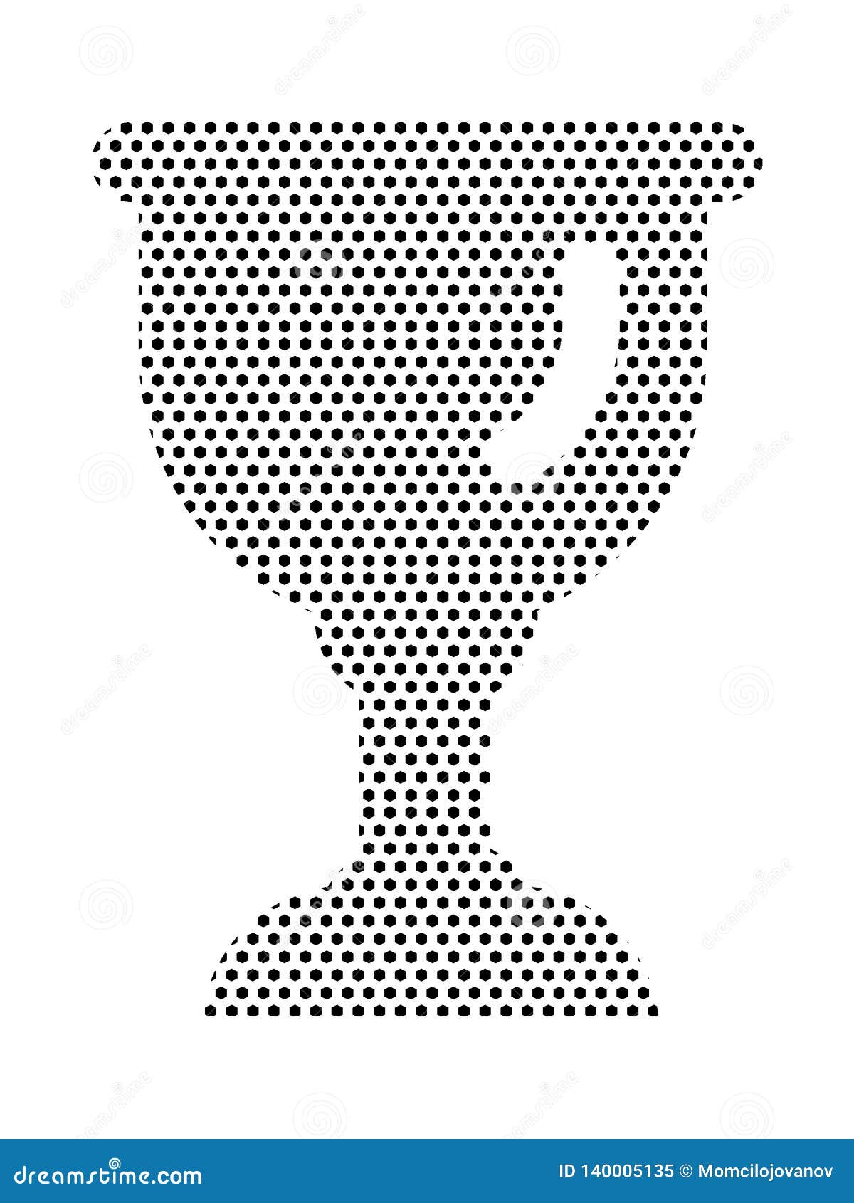 Dotted Pattern Picture of a Holy Grail Stock Vector - Illustration of ...