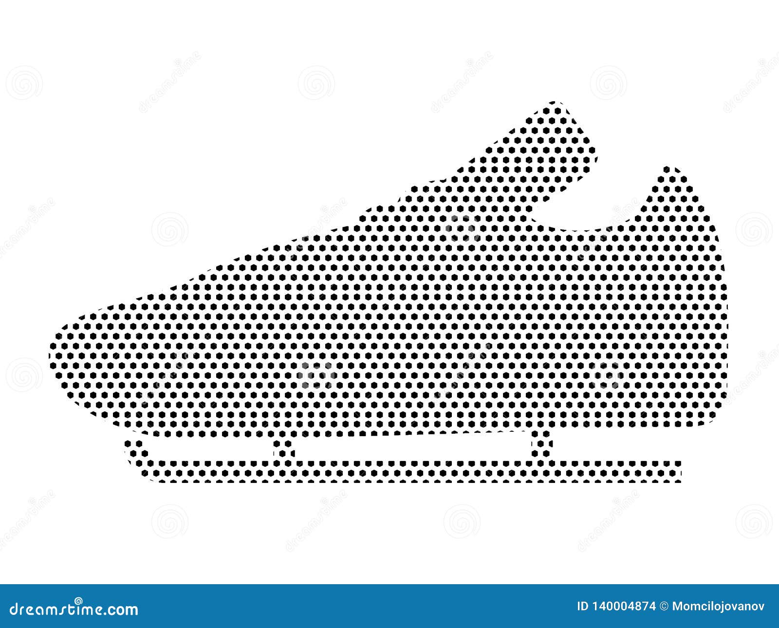 Dotted Pattern Picture of a Ice Skate Stock Vector - Illustration of ...
