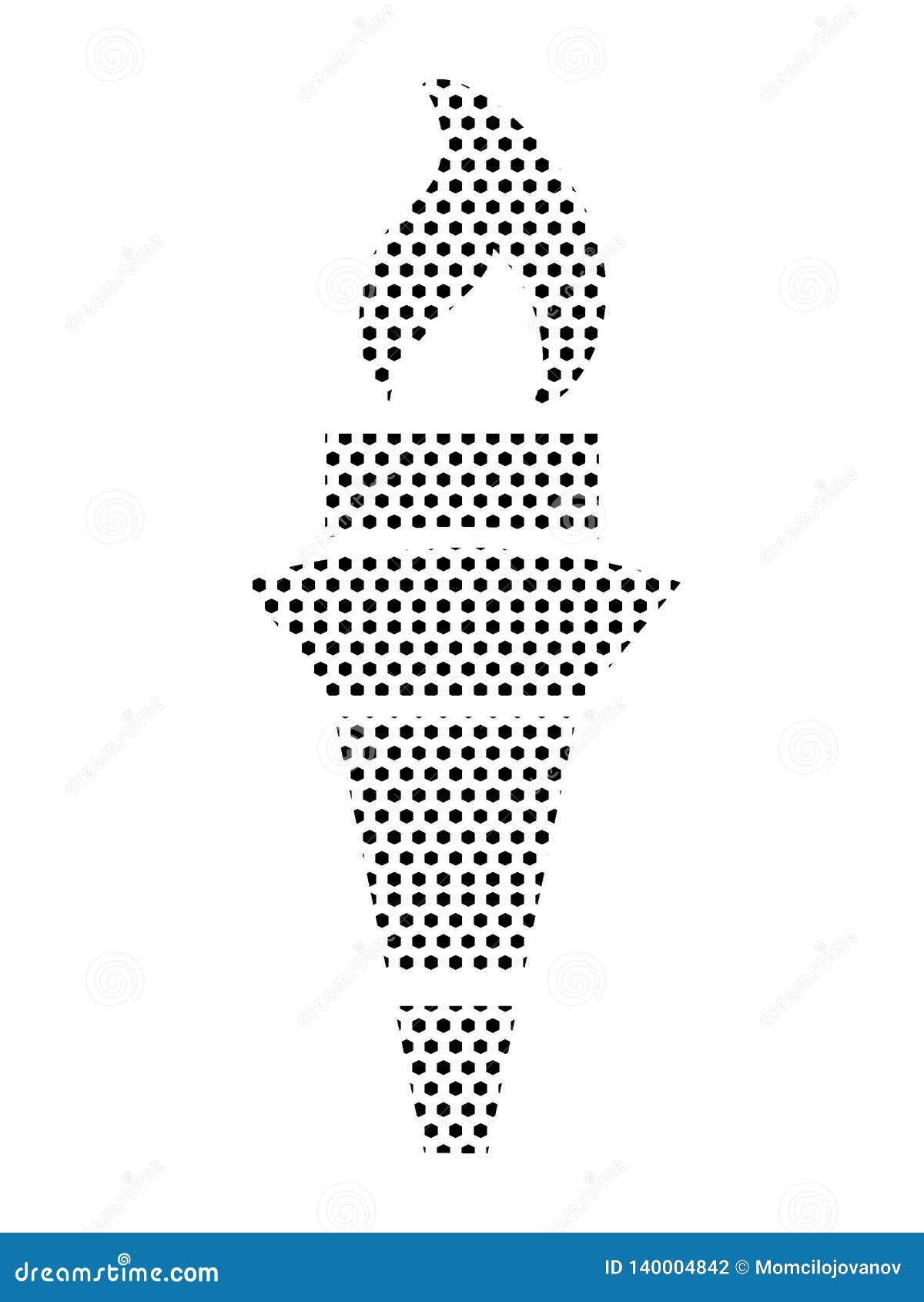 Dotted Pattern Picture of a Olympic Torch Stock Vector - Illustration ...