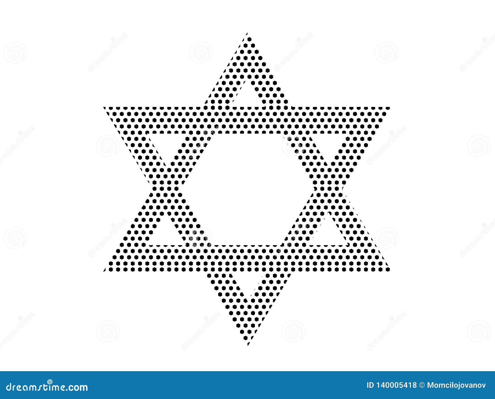 Dotted Pattern Picture of a Star of David Stock Vector - Illustration ...