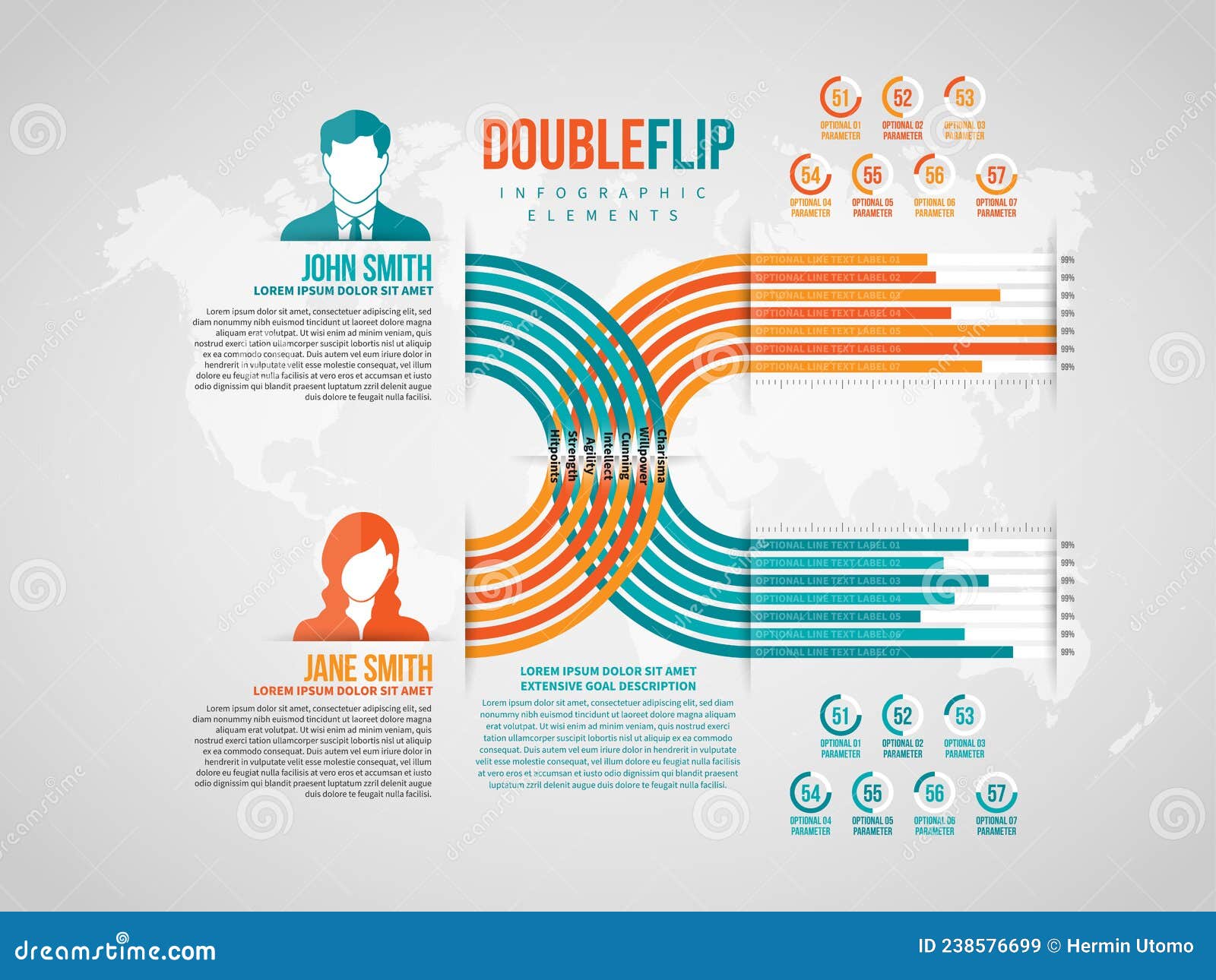 Double Flip Infographic stock vector. Illustration of direction - 238576699