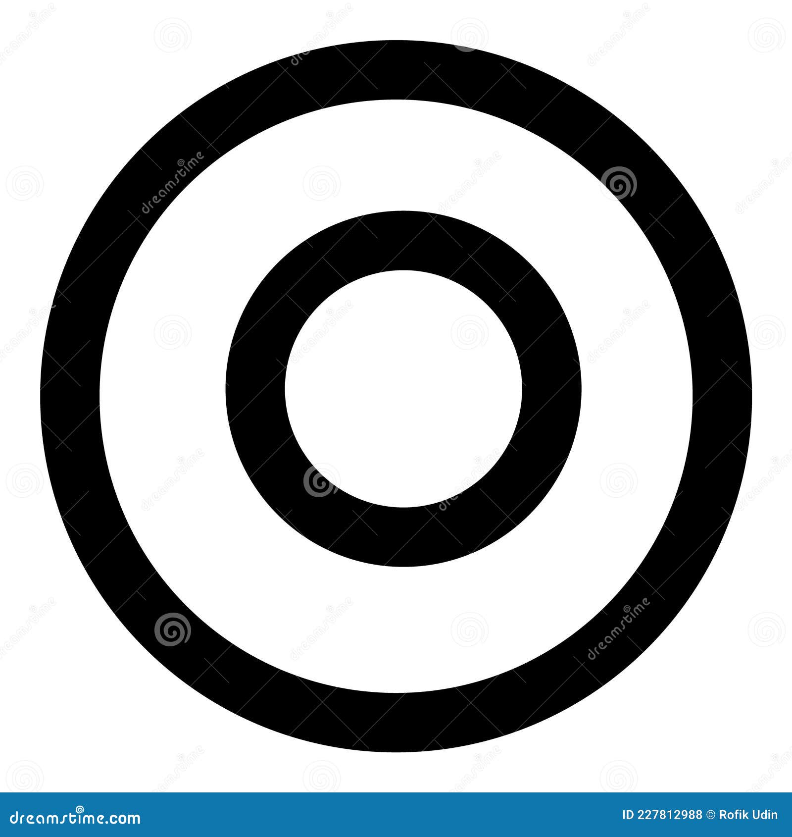 Vector Illustration of Double-layered Circle Stroke Stock Vector ...