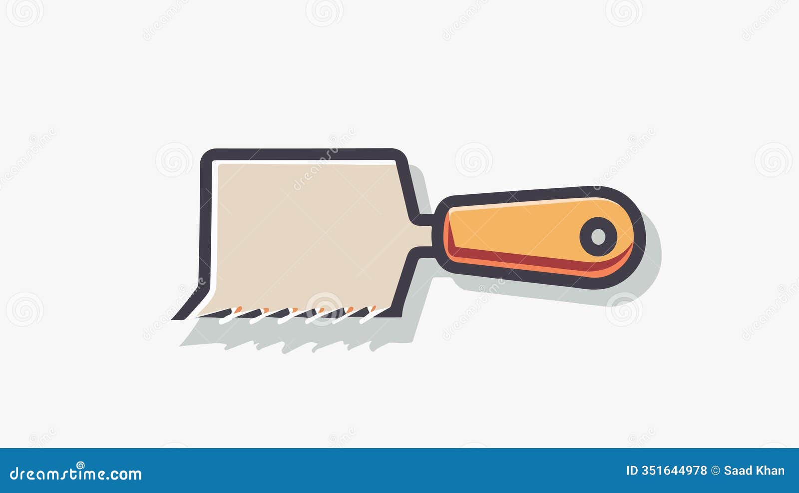 Professional Dough Scraper Outline Icons Vector Illustration Stock ...