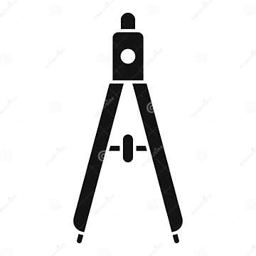 Black Silhouette of a Drafting Compass Stock Vector - Illustration of ...