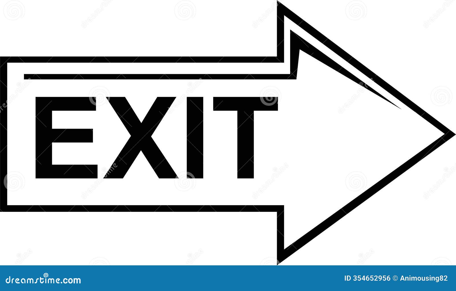 Sketch Draw Black and White Symbol Exit Arrow Stock Vector ...