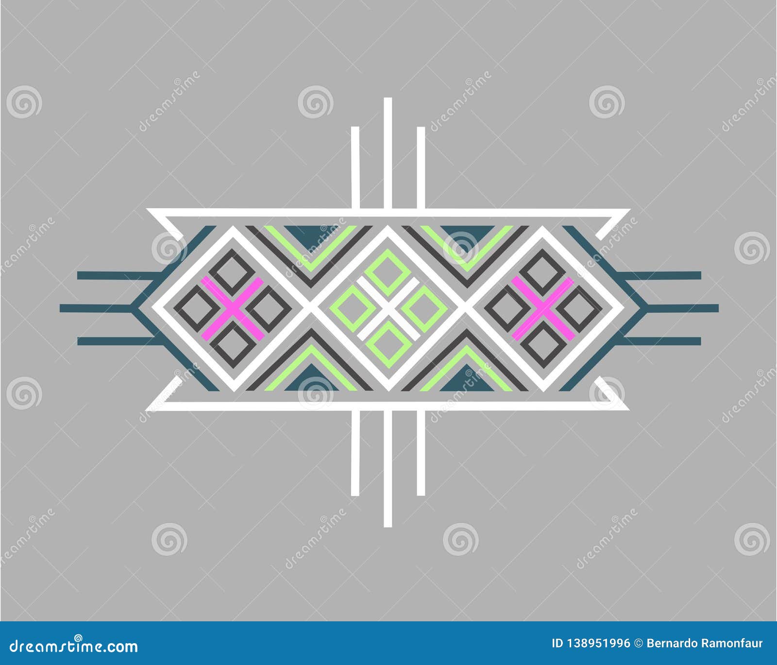 Indigenous Style Pattern Design Stock Vector - Illustration of vector ...
