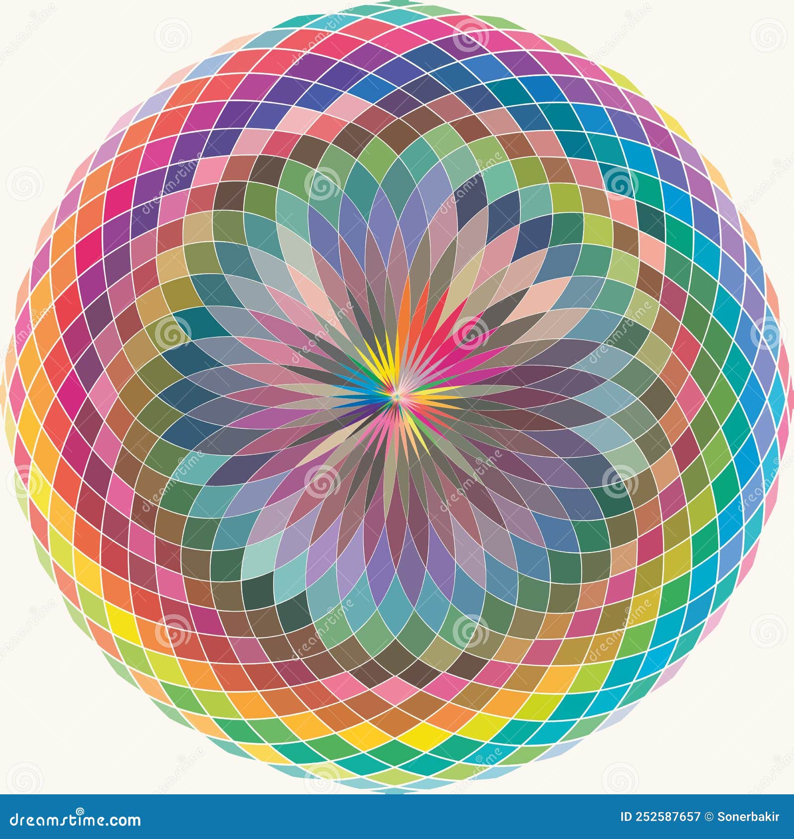 Vector Illustration Drawing of Spectral Multicolored Circle Abstract ...