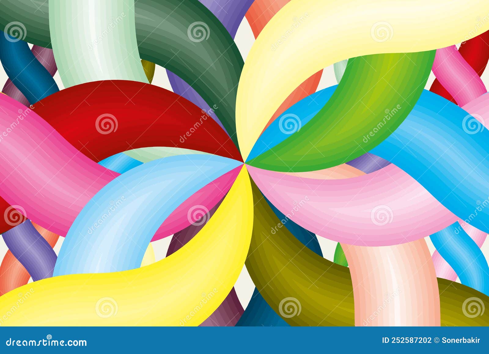 Vector Illustration Drawing of Spectral Multicolored Shapes Abstract ...