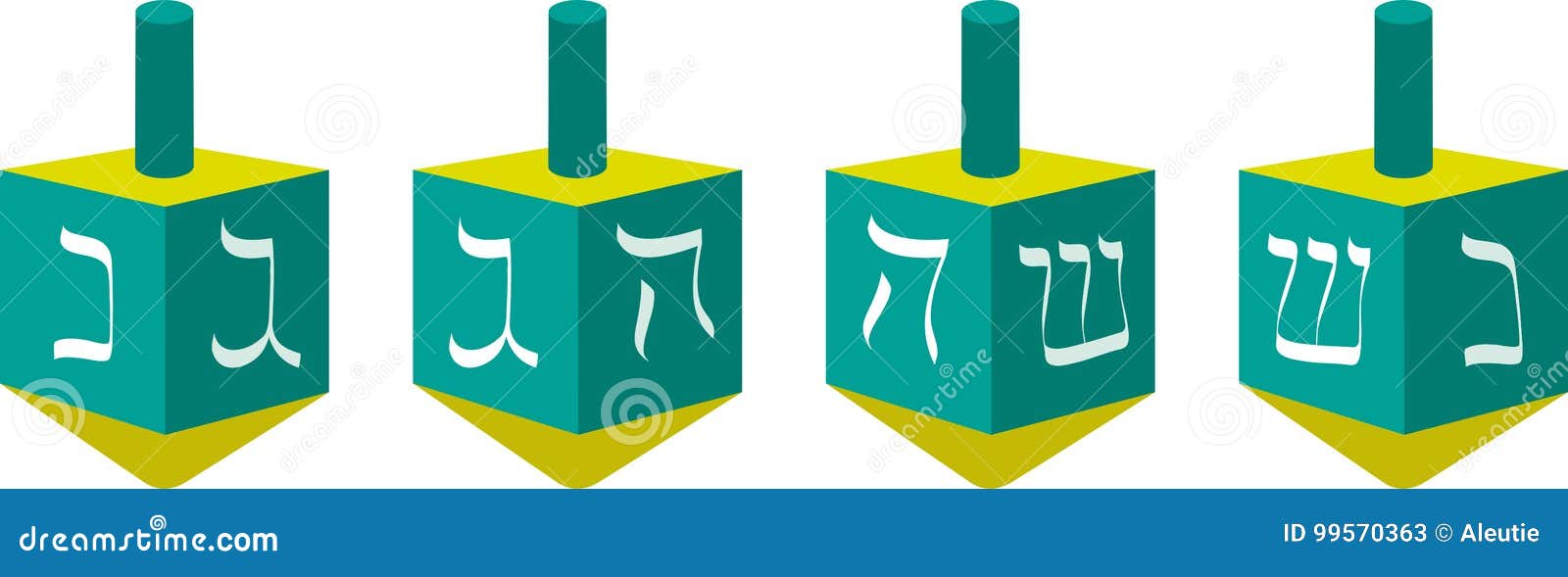 Dreidel stock vector. Illustration of culture, spinning - 99570363