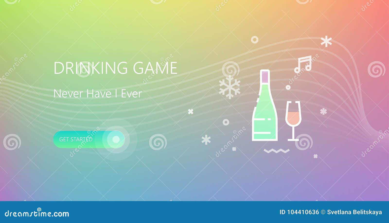 Drinking game banner stock vector. Illustration of activity - 104410636