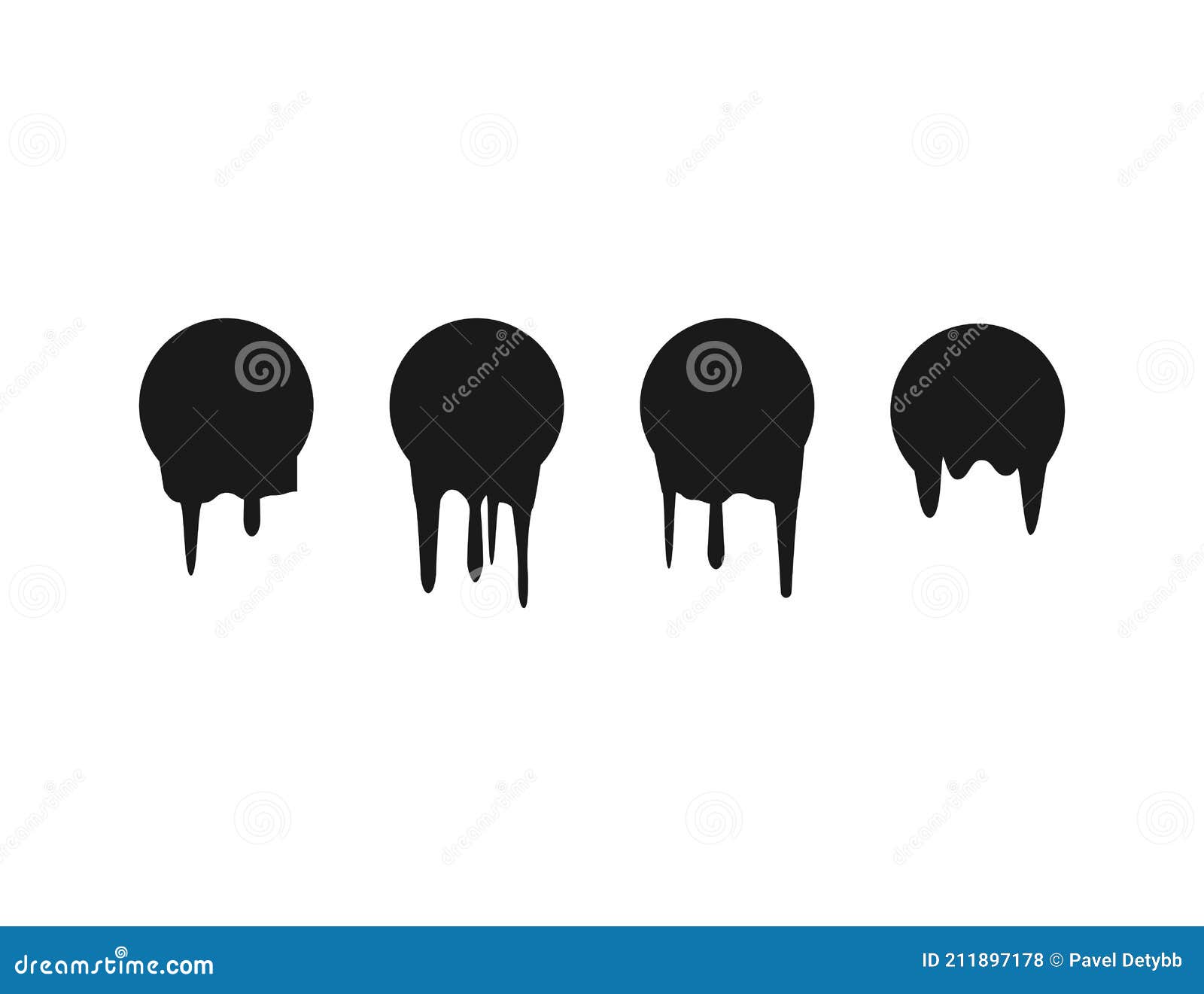 Dripping Circle, Drops, Paint, Abstract. Vector Illustration Stock ...