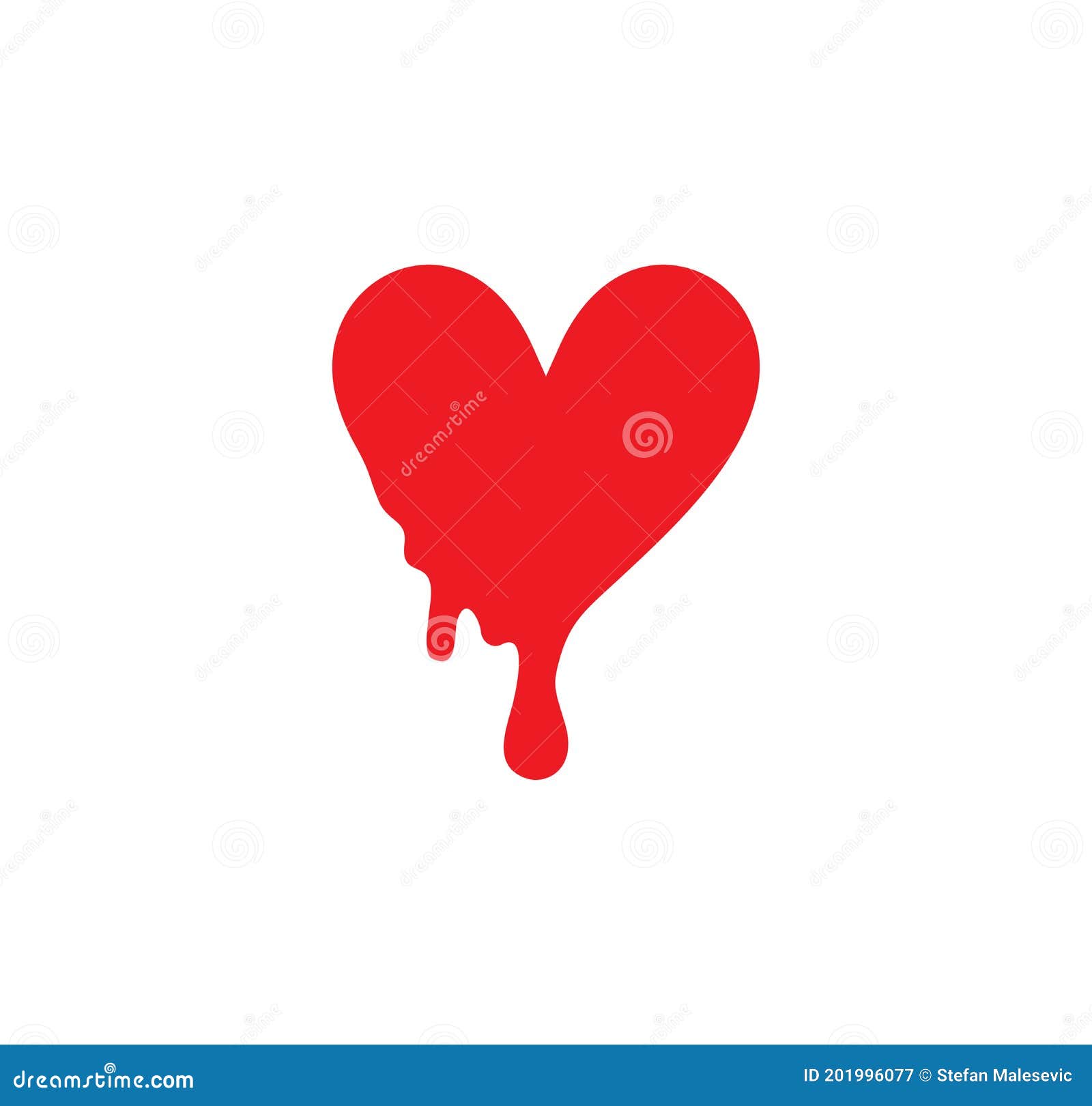 Dripping heart stock vector. Illustration of abstract - 201996077