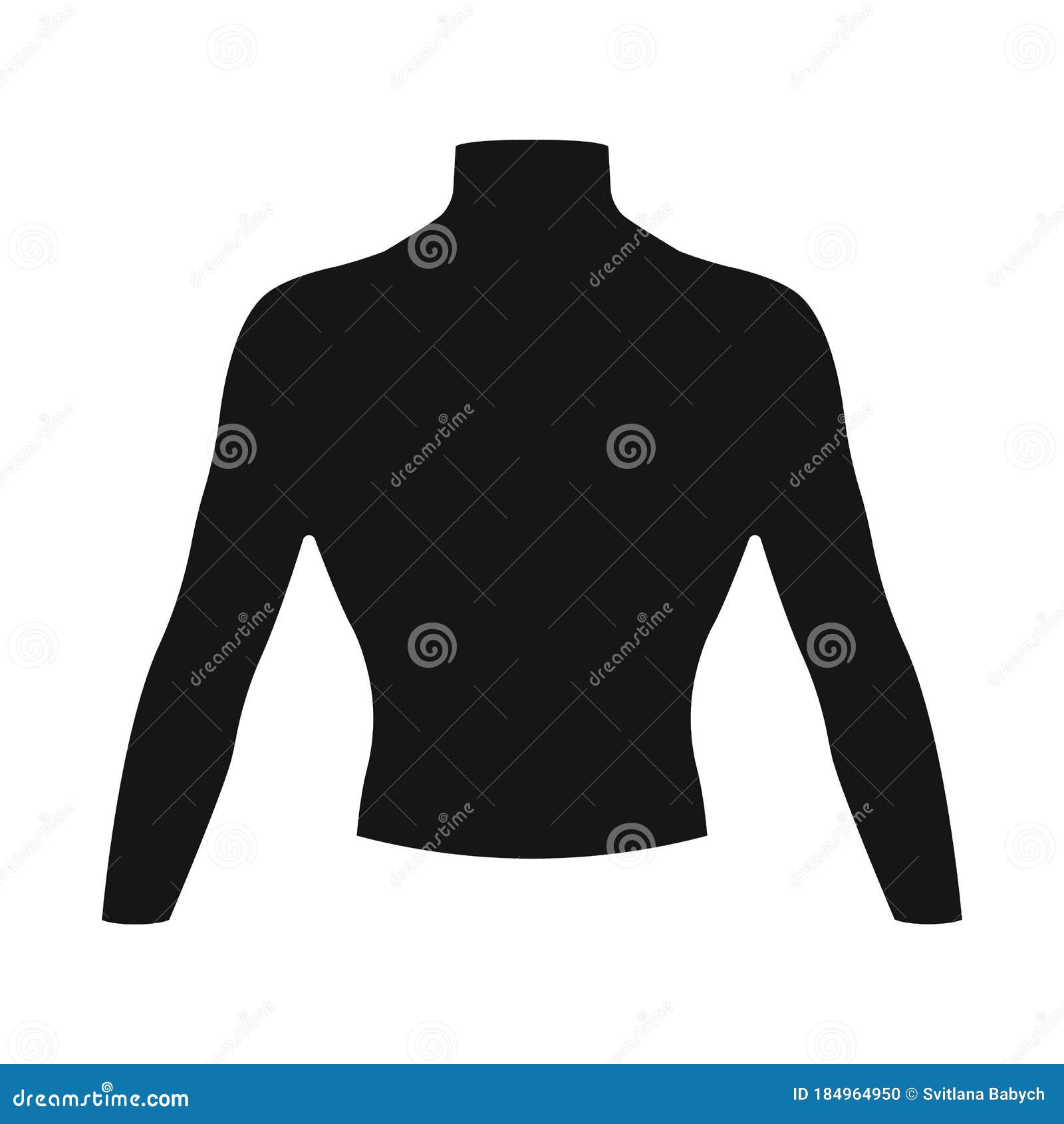 Torso, Male Body Part Vector Illustration On A White Background ...