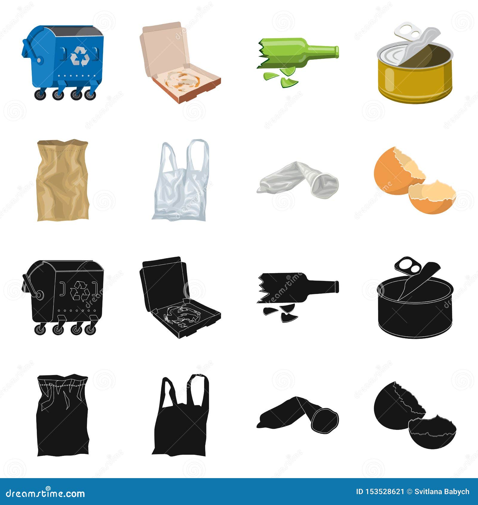 Vector Design of Dump and Sort Logo. Set of Dump and Junk Stock Symbol ...