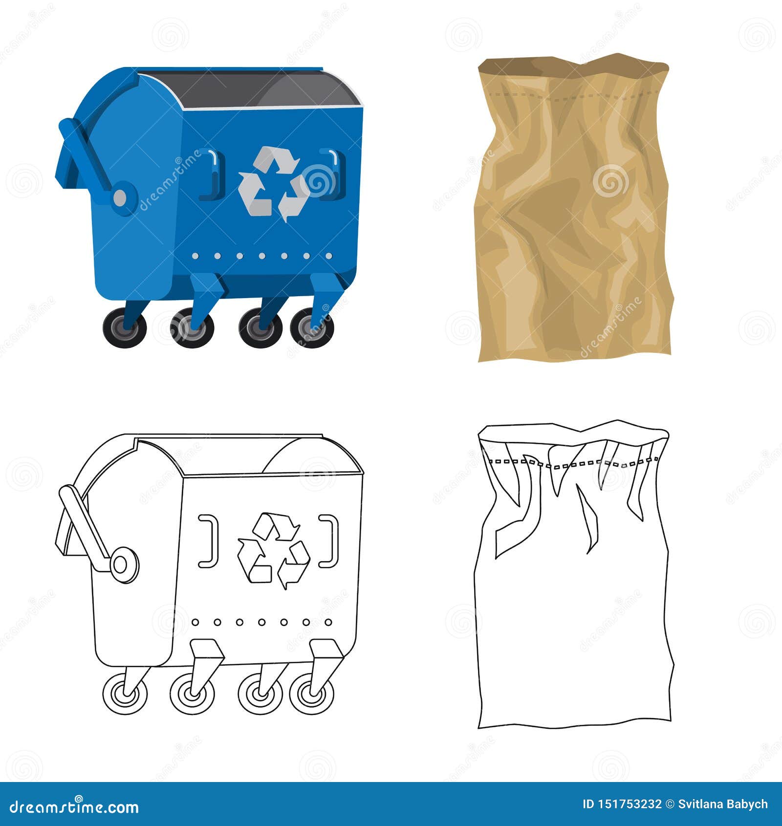 Vector Design of Dump and Sort Symbol. Collection of Dump and Junk ...