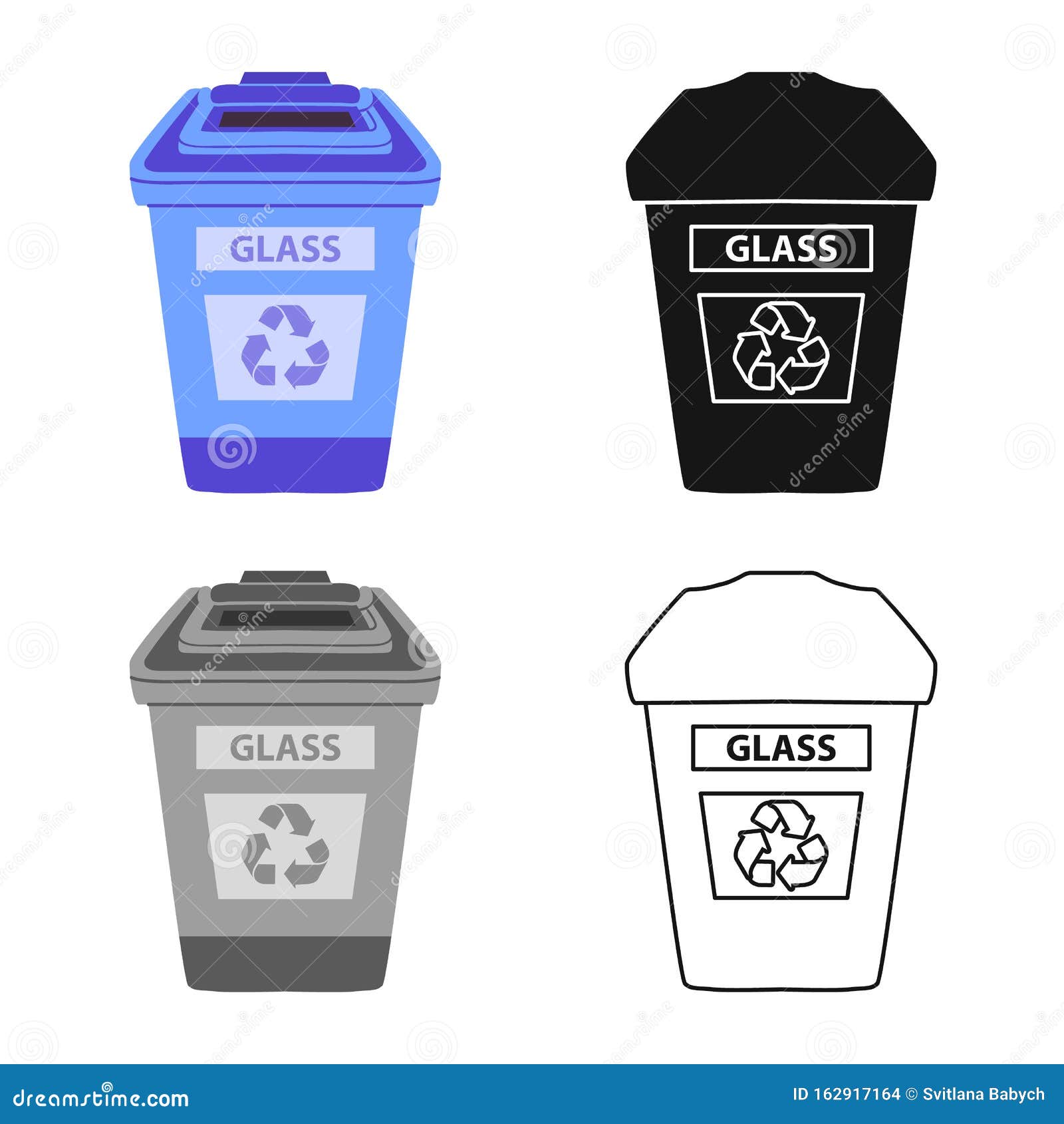 Vector Illustration of Dustbin and Trash Logo. Web Element of Dustbin ...