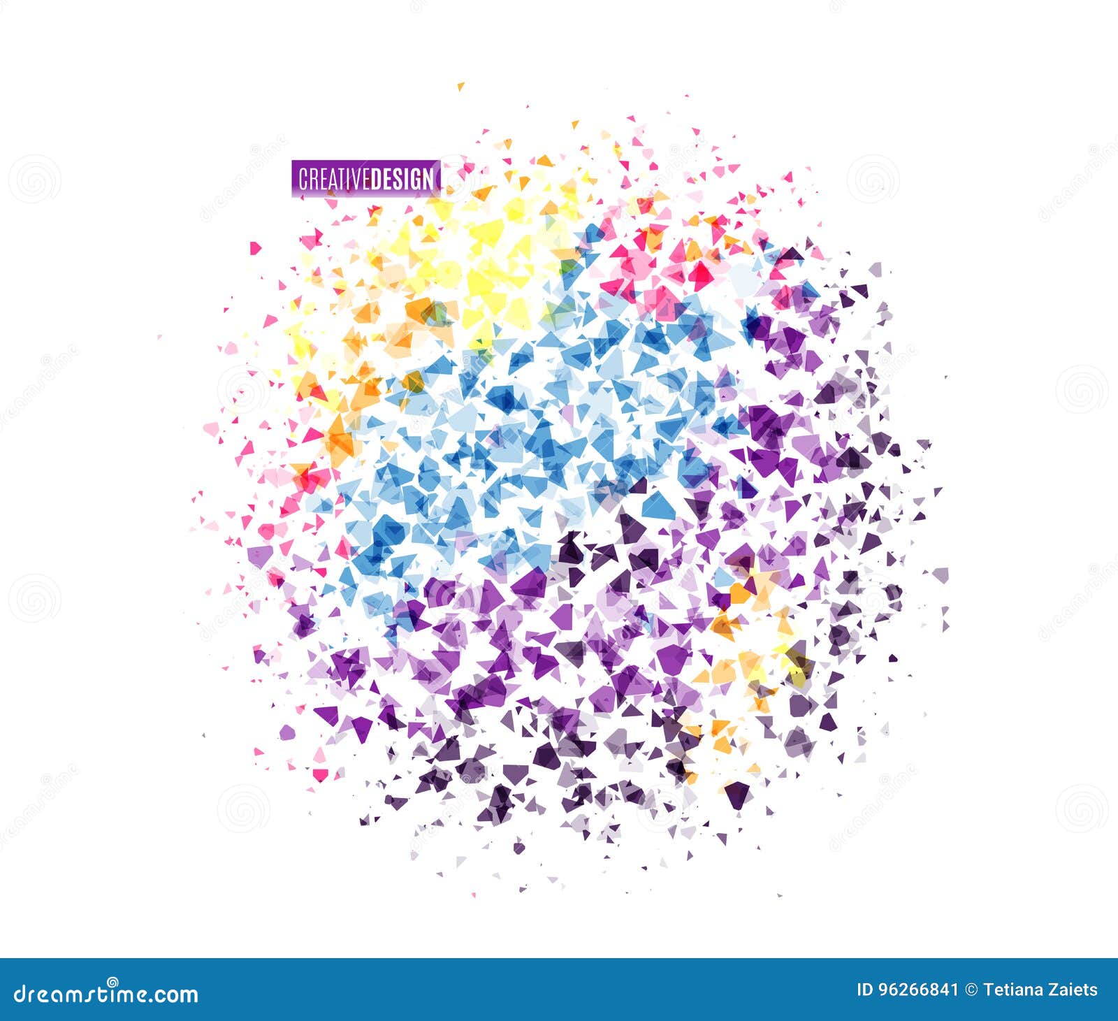 Vector Illustration of Dynamic Creative Abstract Background in Round ...