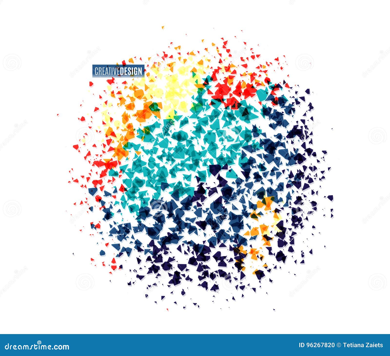 Vector Illustration of Dynamic Creative Abstract Background in Round ...