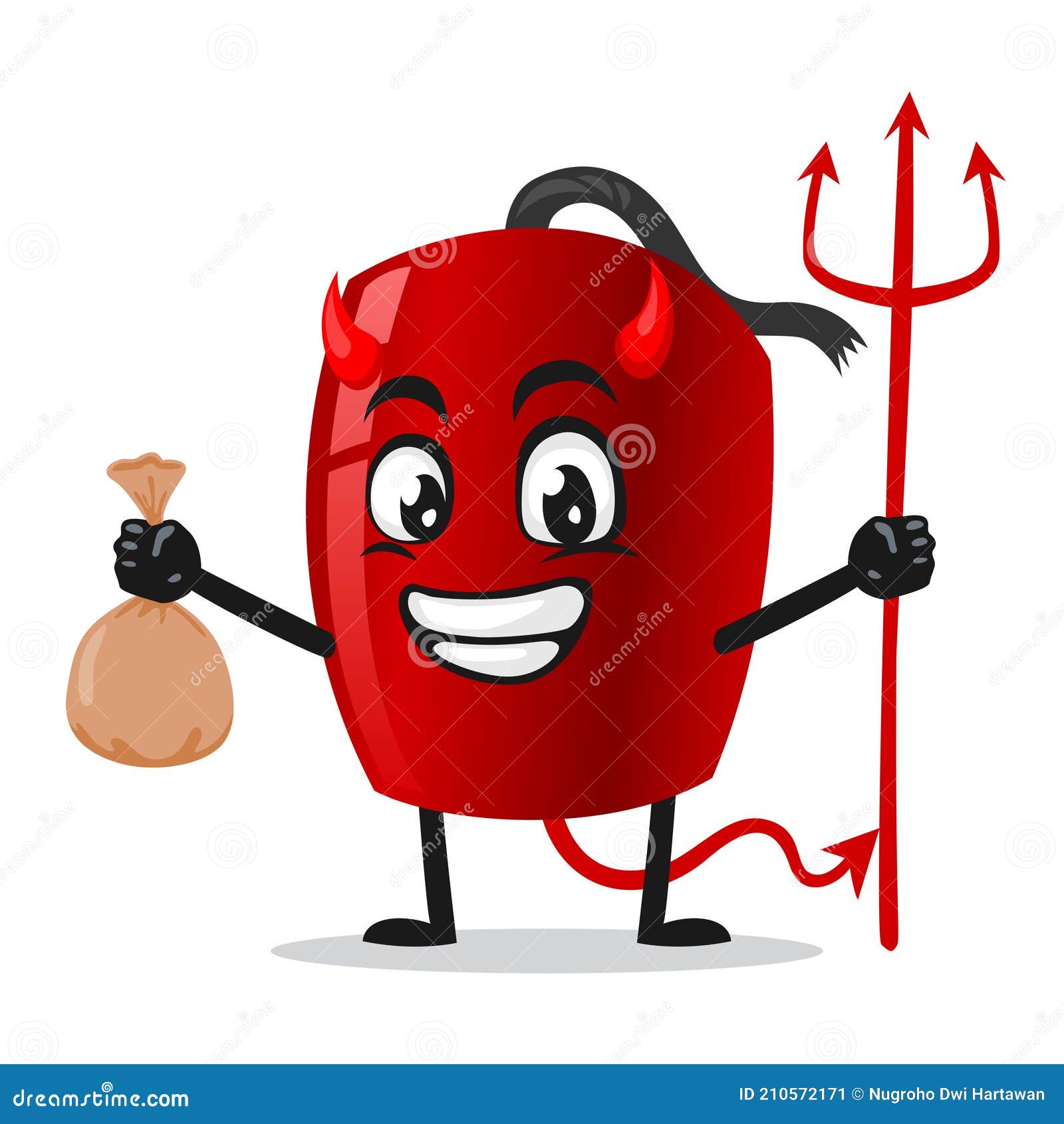 Vector Illustration of Dynamite Character or Mascot Stock Image ...