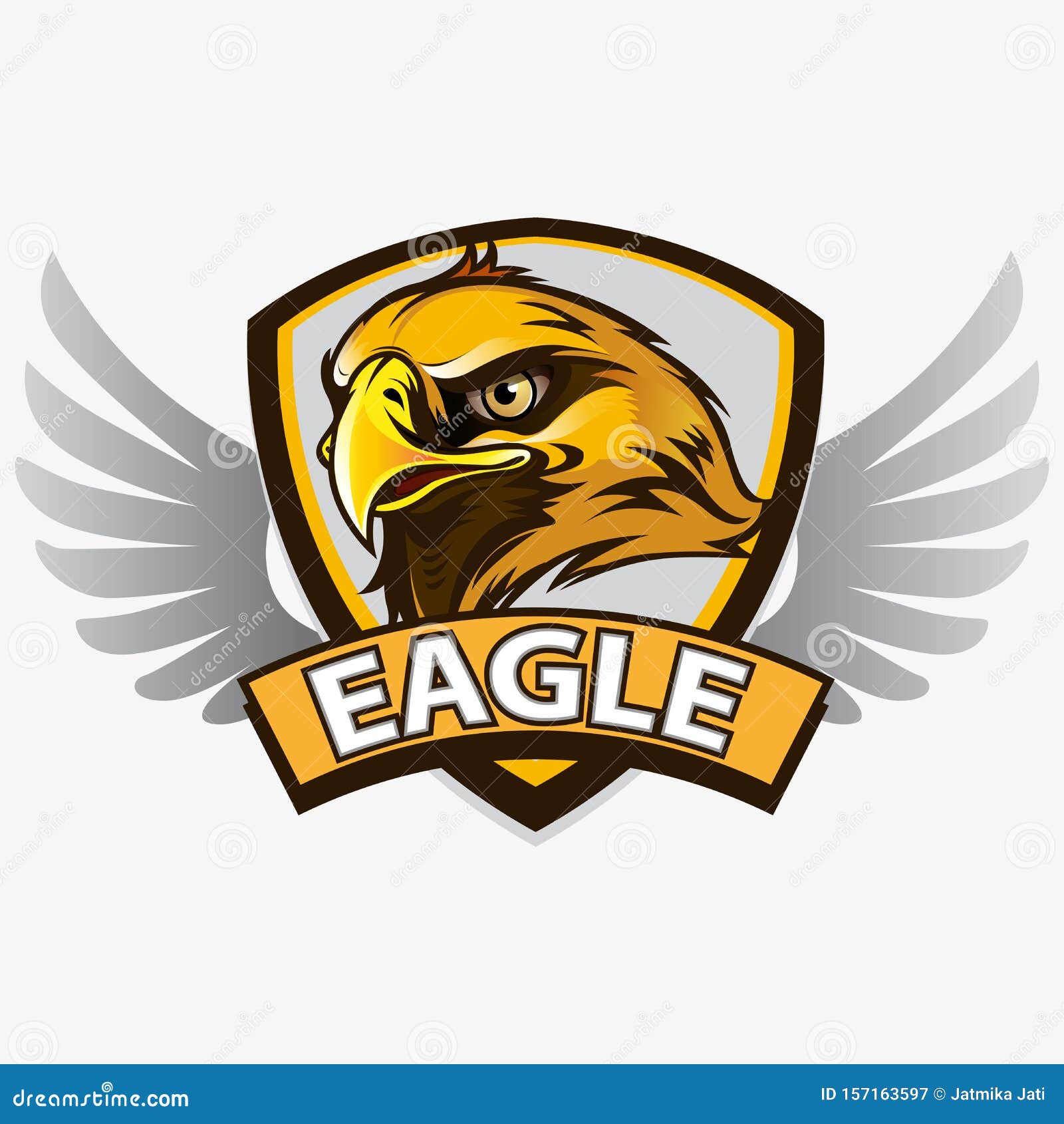 Garuda Emblem Logo Vector.Simple Thailand National Emblem.Silhouette ...