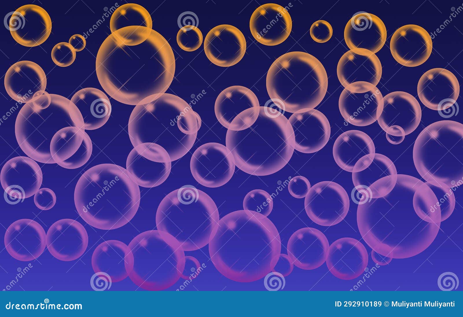 Vector Illustration Realistic Gradient Water Bubbles 1 with Reflection ...