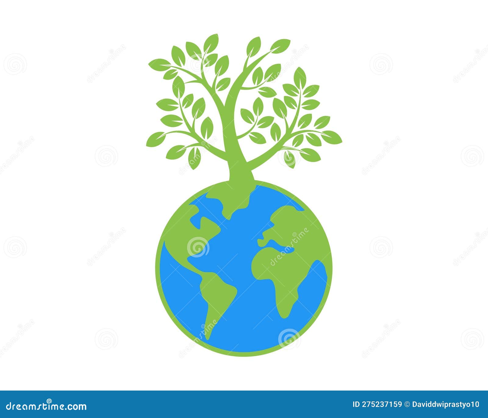 Vector Illustration of the Earth and the Tree Stock Vector ...
